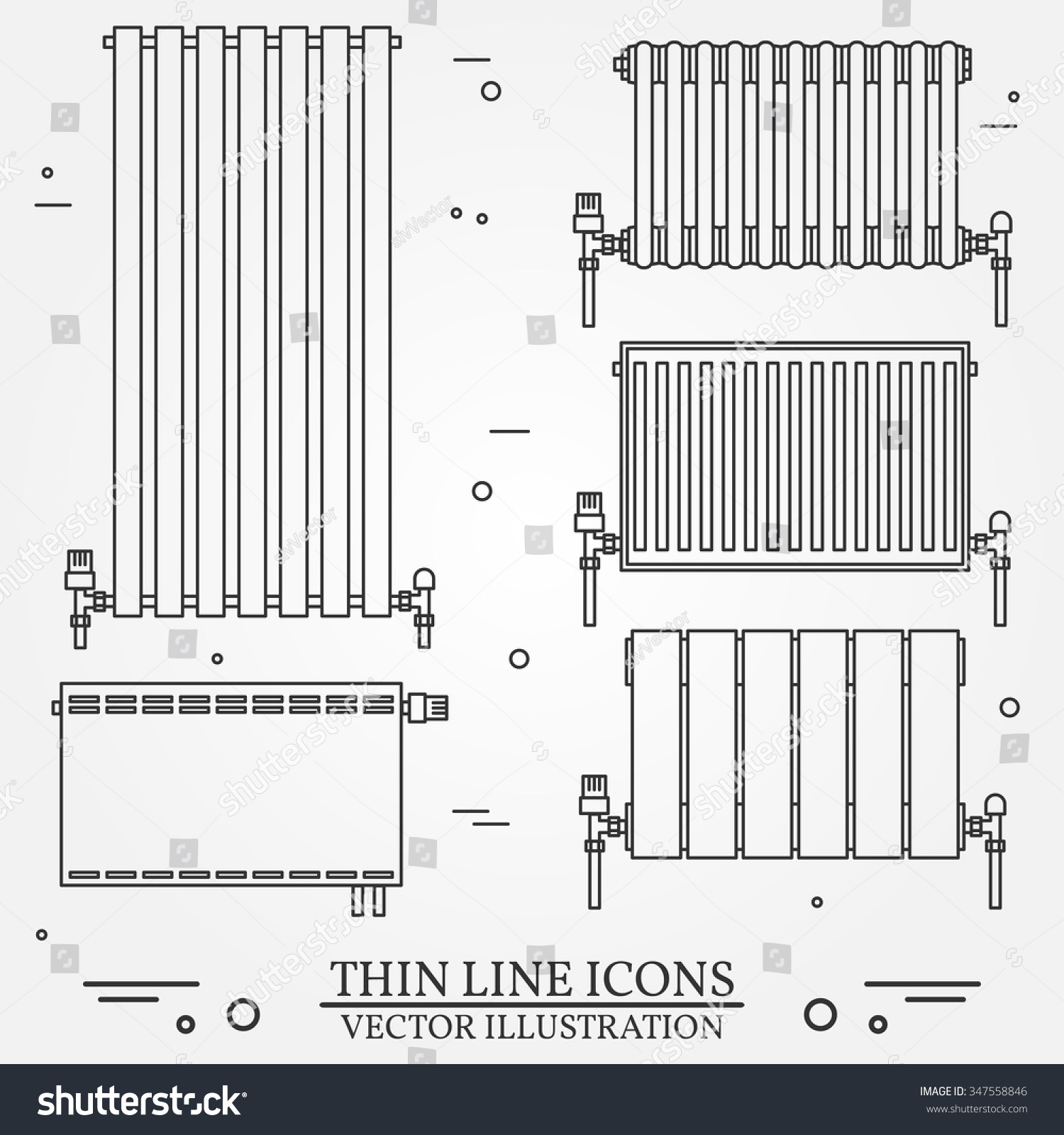Central Heating Radiators Icons Thin Line Stock Vector (Royalty Free ... Central Heating Radiators Icons Thin Line Stock Vector (Royalty Free ...
