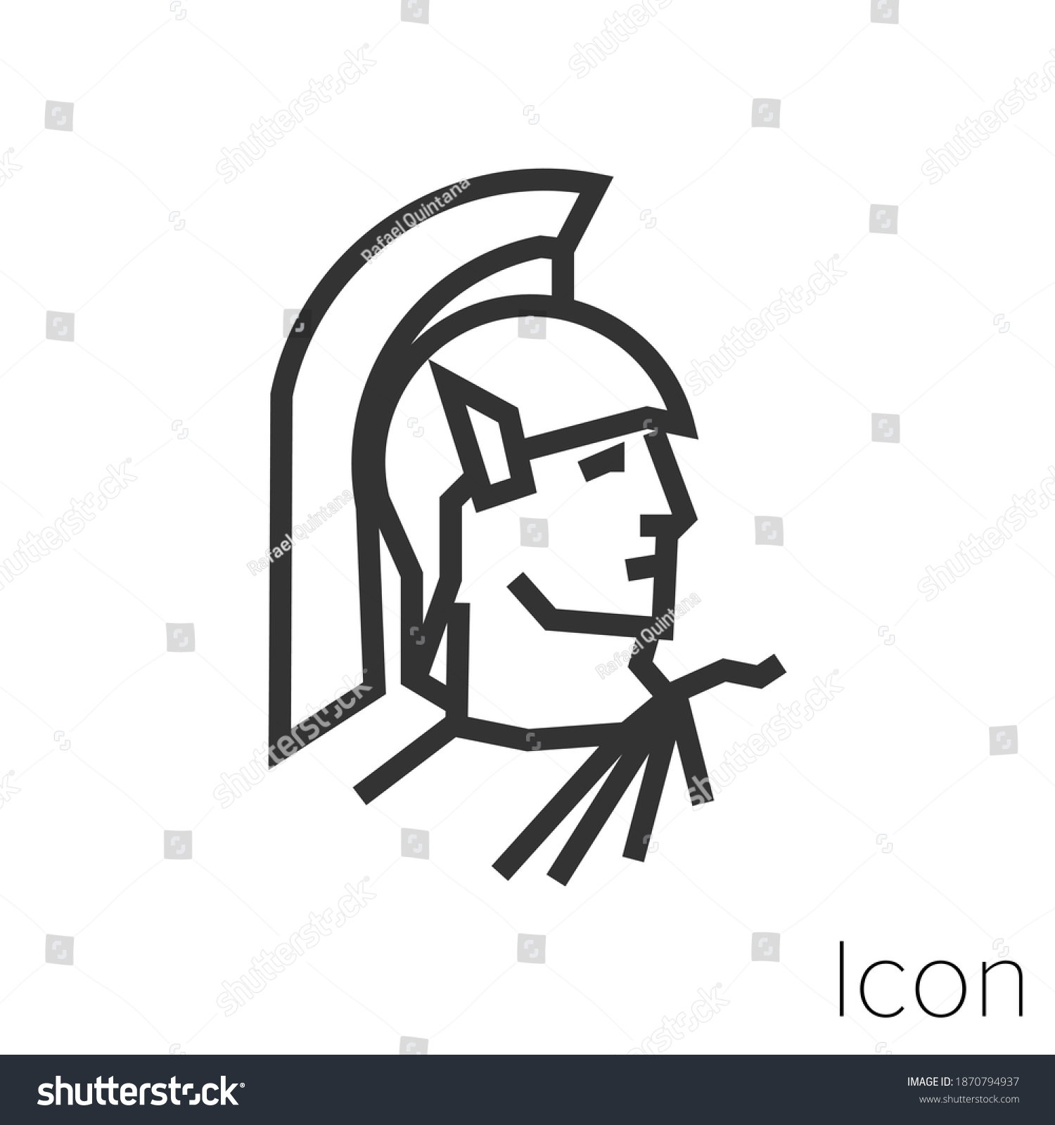 Centurion Icon Outline Vector Stock Vector (Royalty Free) 1870794937 ...