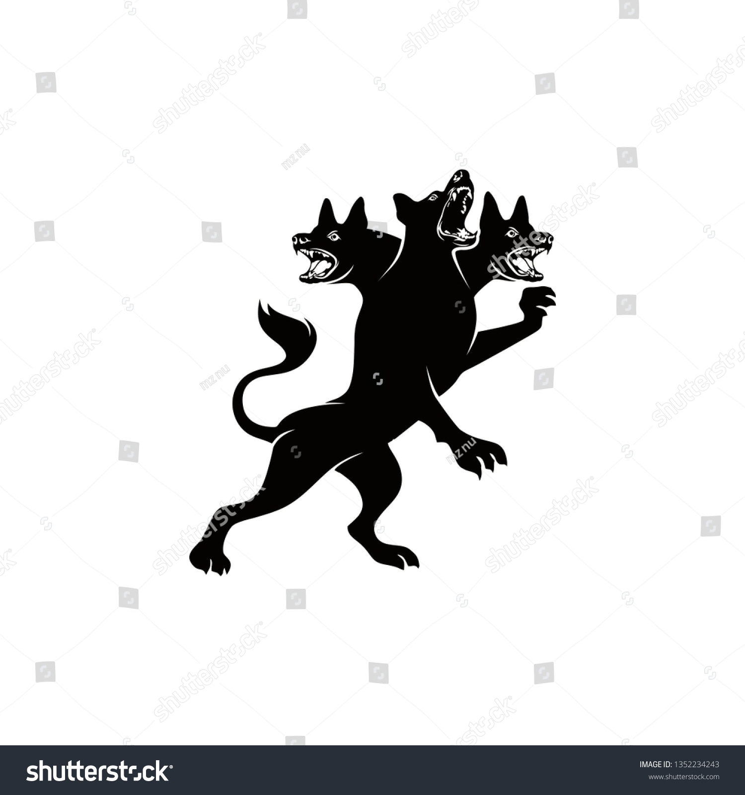 Cerberus Vector Logo Template Stock Vector (Royalty Free) 1352234243