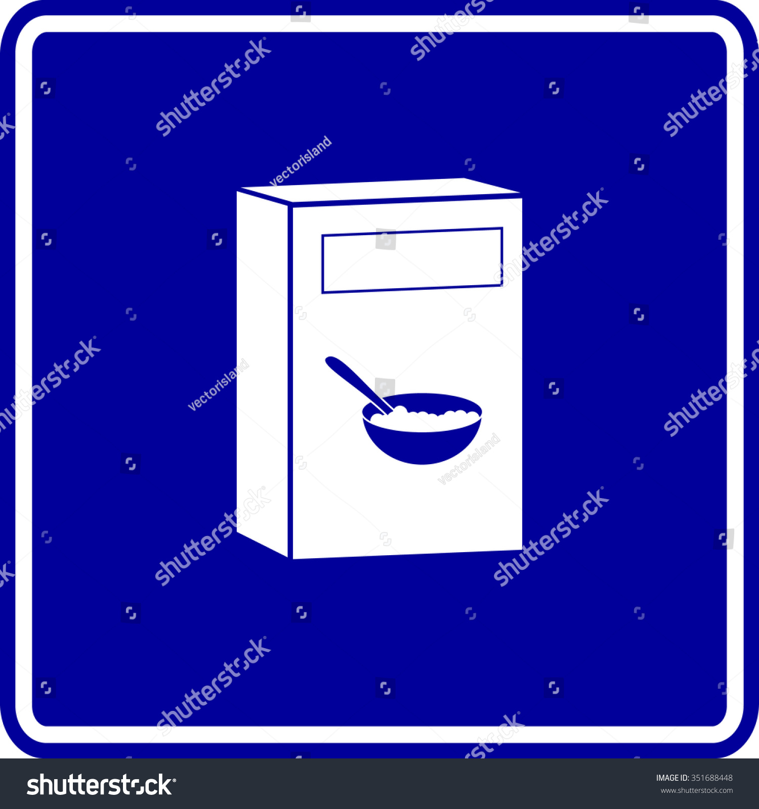 Cereal Box Sign Stock Vector (Royalty Free) 351688448