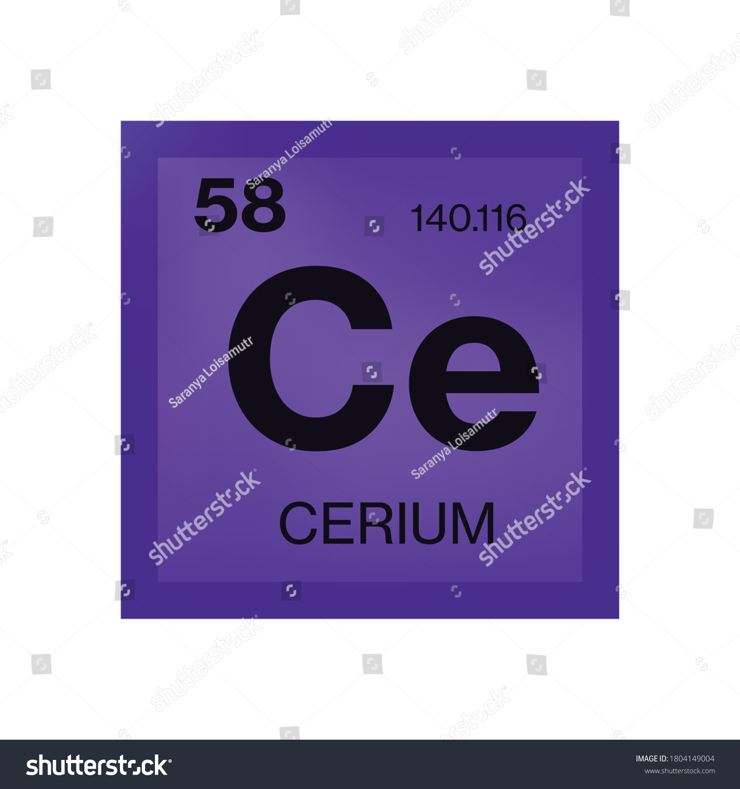 Cerium Element Periodic Table Stock Vector (Royalty Free) 1804149004 ...