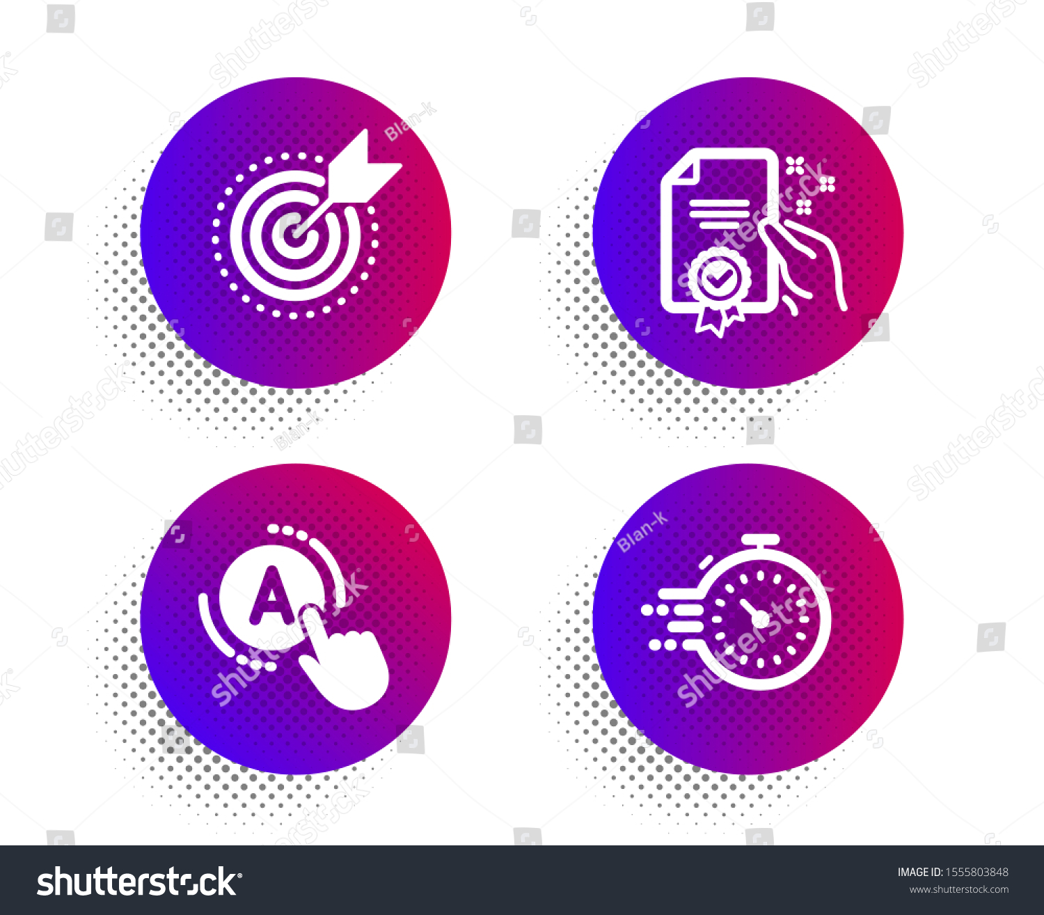Certificate Ab Testing Target Purpose Icons : image vectorielle de ...