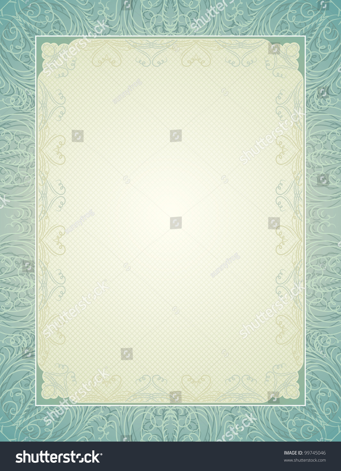 Certificate Background Calligraphic Lines Vector Illustration Stock ...