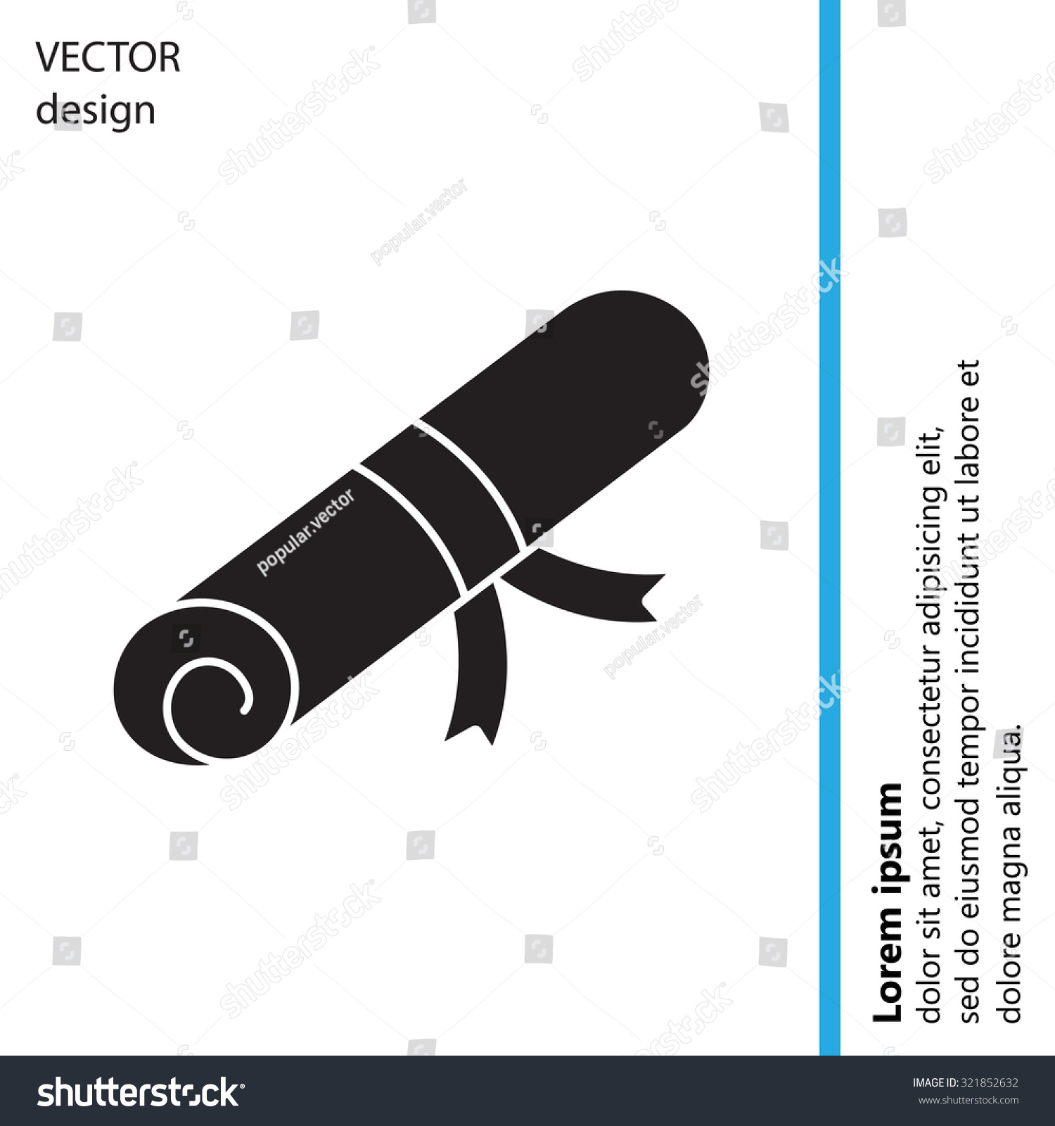 Certificate Diploma Icon: vector de stock (libre de regalías) 321852632 ...