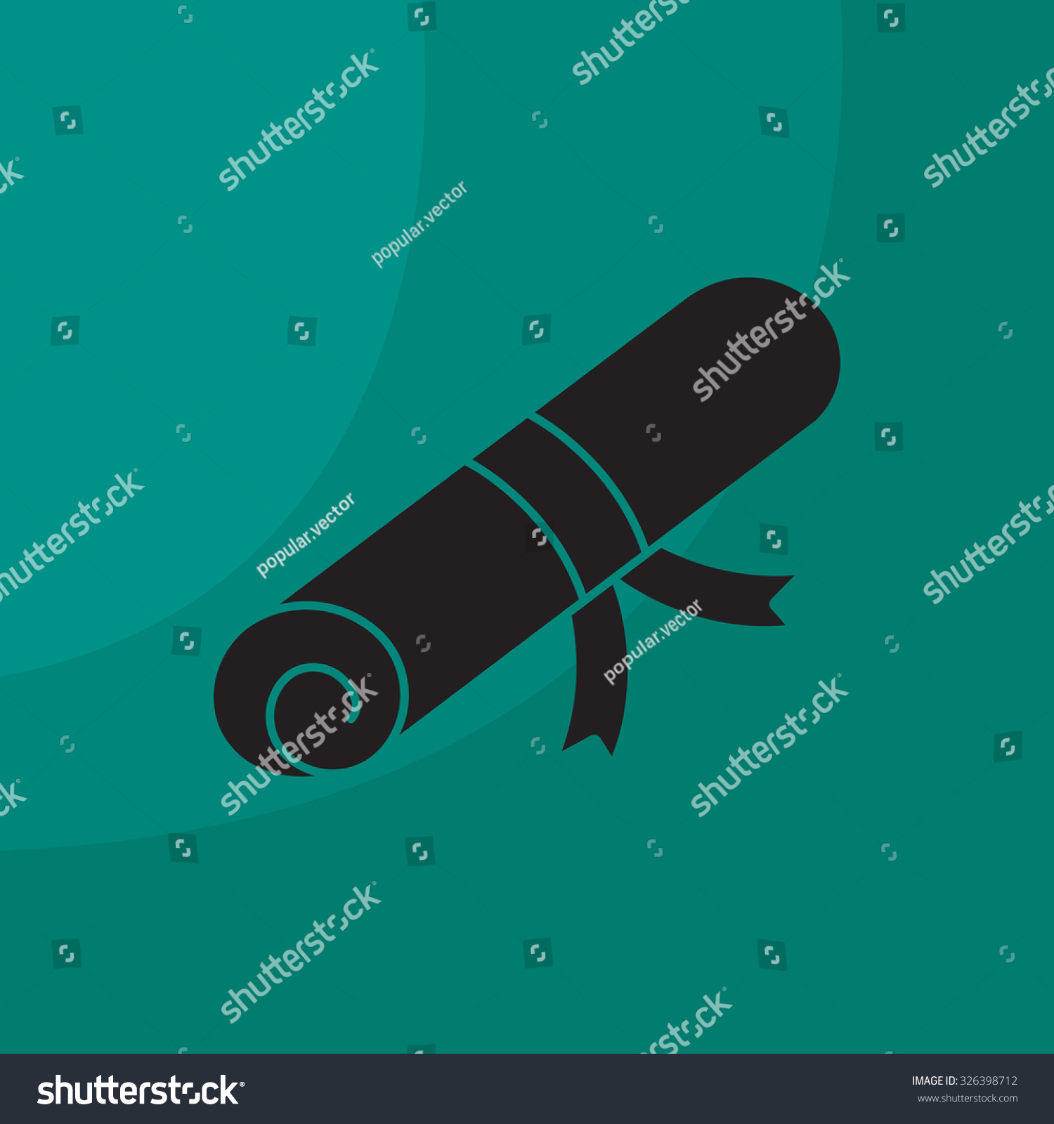 Certificate Diploma Icon Stock Vector (Royalty Free) 326398712 ...
