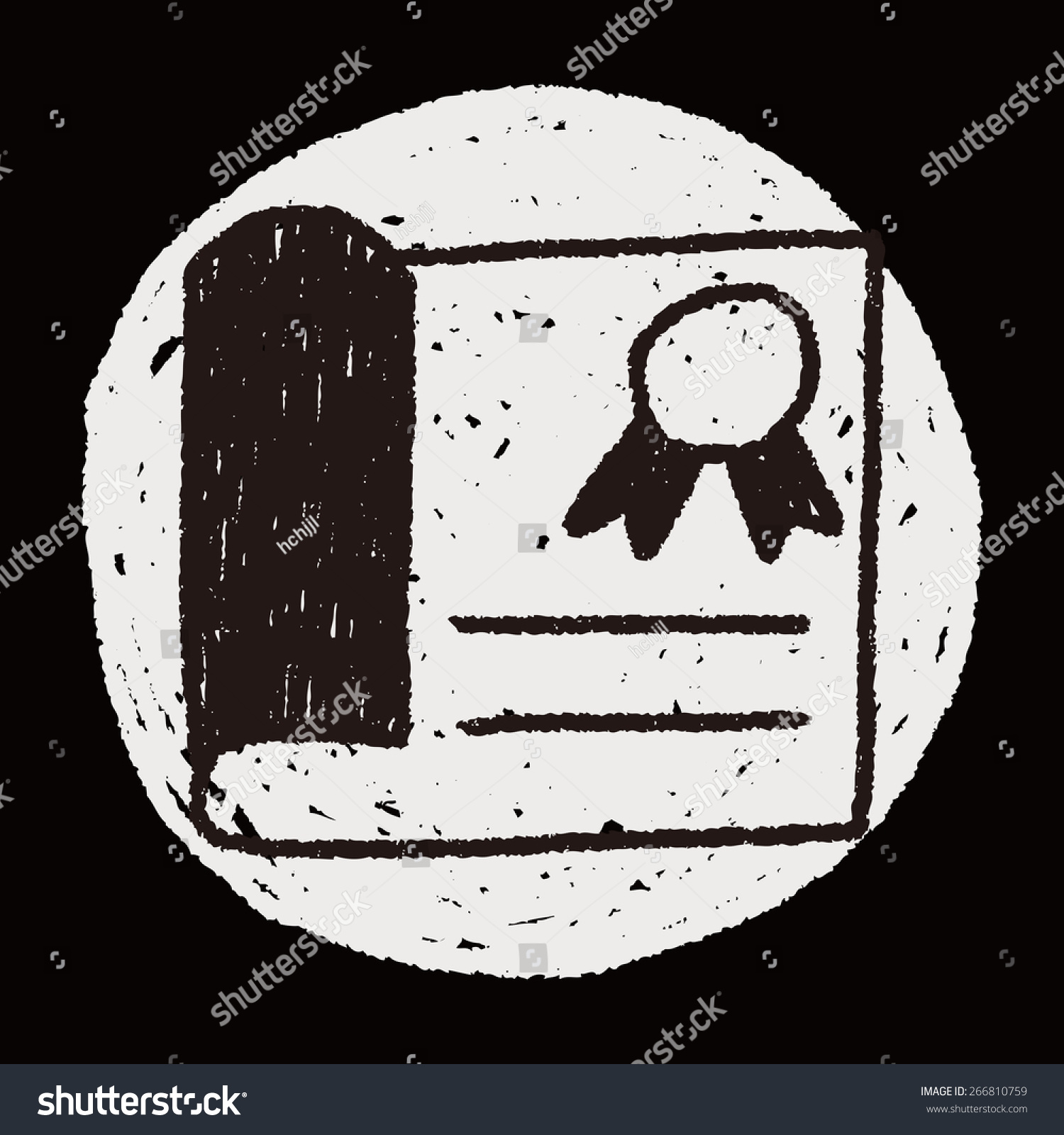 Certificate Doodle Drawing Stock Vector (Royalty Free) 266810759 ...