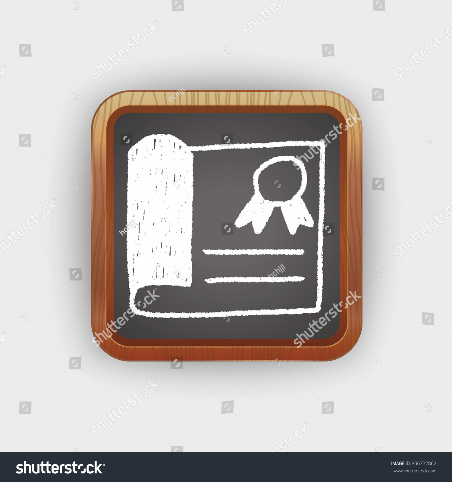 Certificate Doodle Drawing Stock Vector (Royalty Free) 306772862 ...
