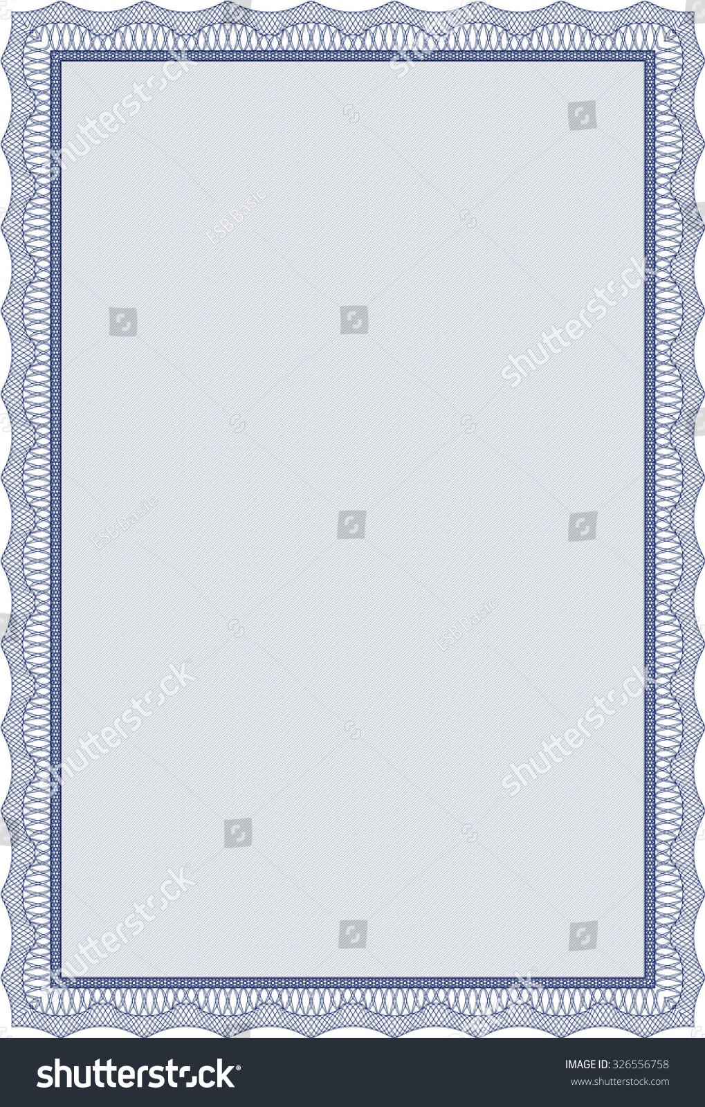 Certificate Good Design Quality Background Border Stock Vector (Royalty ...