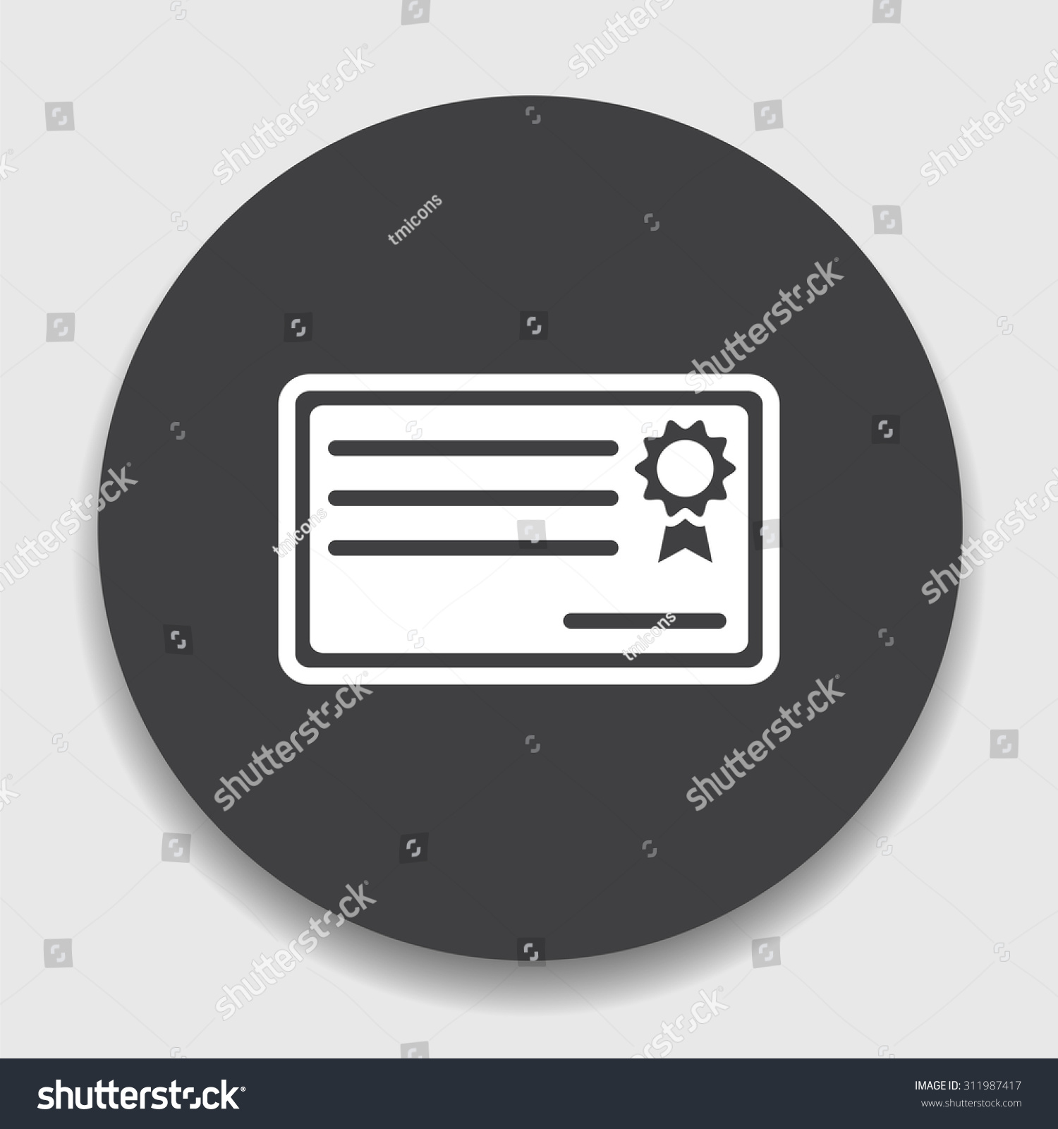 Certificate Icon Stock Vector (Royalty Free) 311987417 | Shutterstock