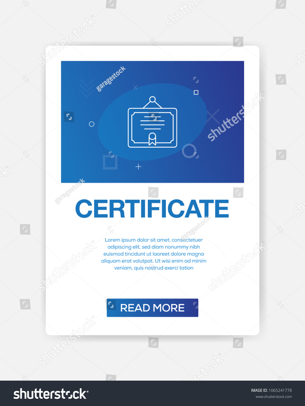 Certificate Icon Infographic Stock Vector (Royalty Free) 1065241778 ...