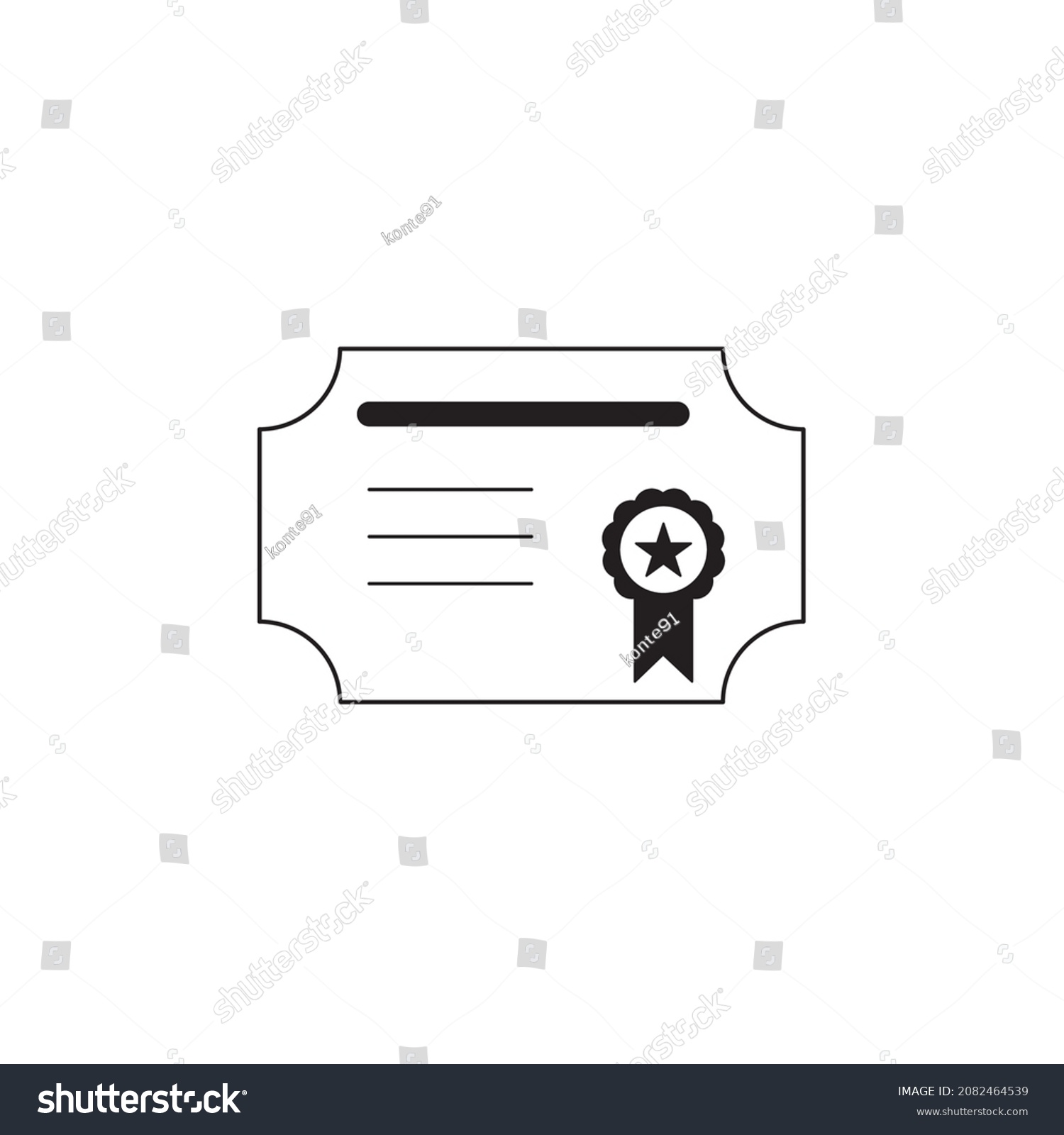 Certificate Icons Symbol Vector Elements Infographic Stock Vector ...