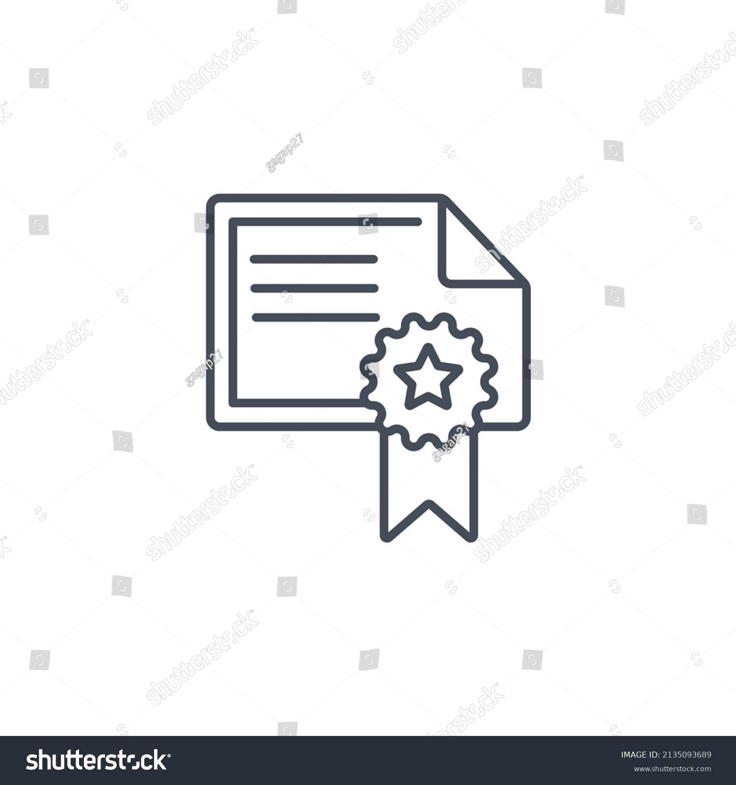 Certificate Icons Symbol Vector Elements Infographic Stock Vector ...