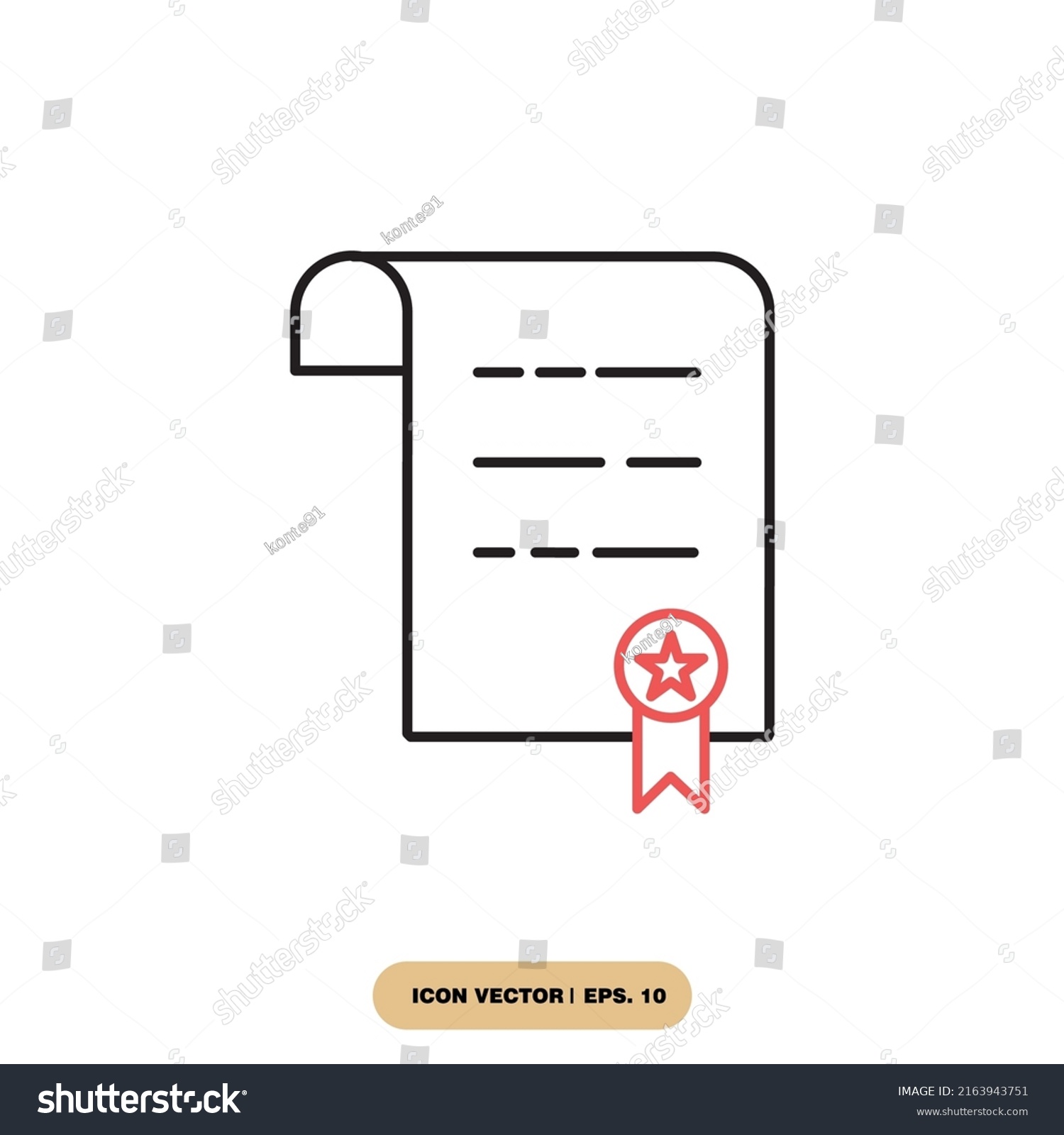 Certificate Icons Symbol Vector Elements Infographic Stock Vector ...
