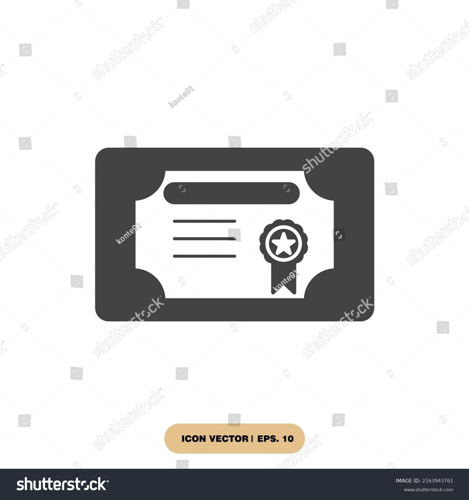 Certificate Icons Symbol Vector Elements Infographic Stock Vector ...