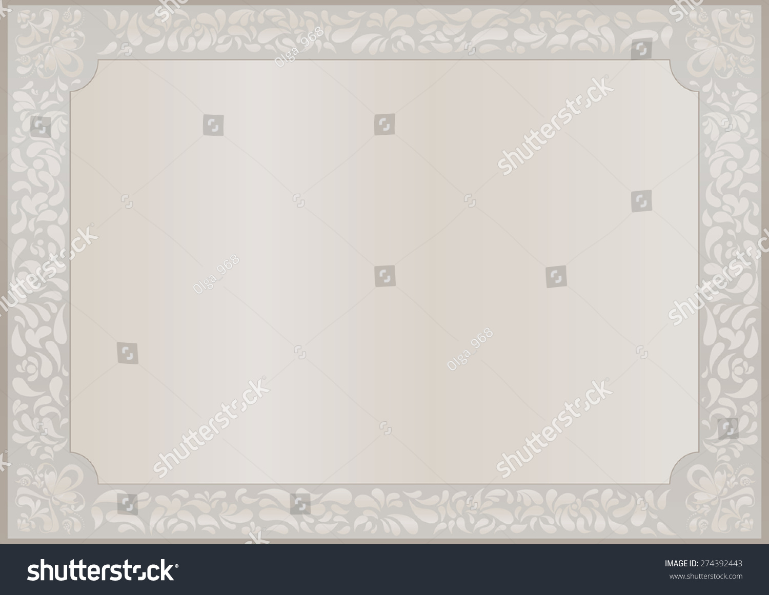 Certificate Light Background Lace Frame Stock Vector (Royalty Free ...
