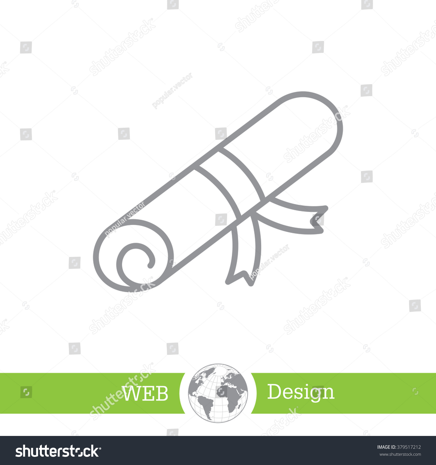 Certificate Line Icon Stock Vector (Royalty Free) 379517212 | Shutterstock