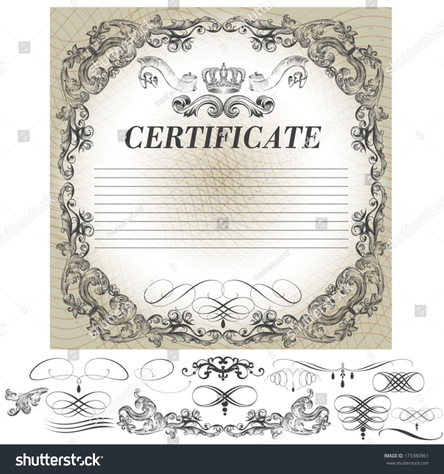Certificate Coupon Document Design Certificate Vector Stock Vector ...