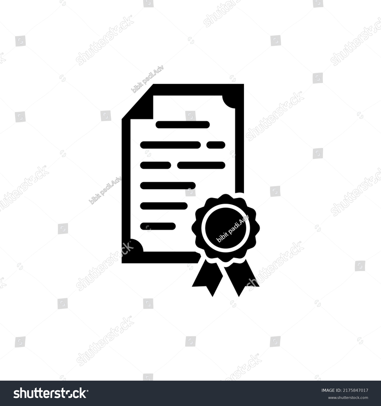 Certificate Document Icon Vector Isolated On Stock Vector (Royalty Free ...