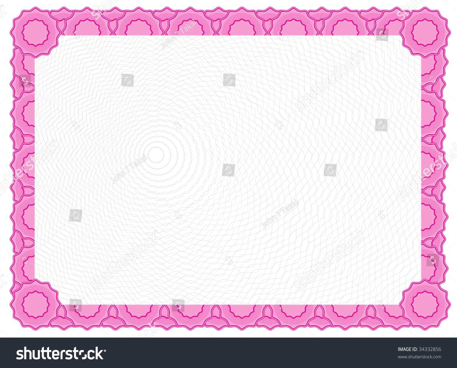 Abstract Pink Shapes Certificate Template Free Vector - Bank2home.com