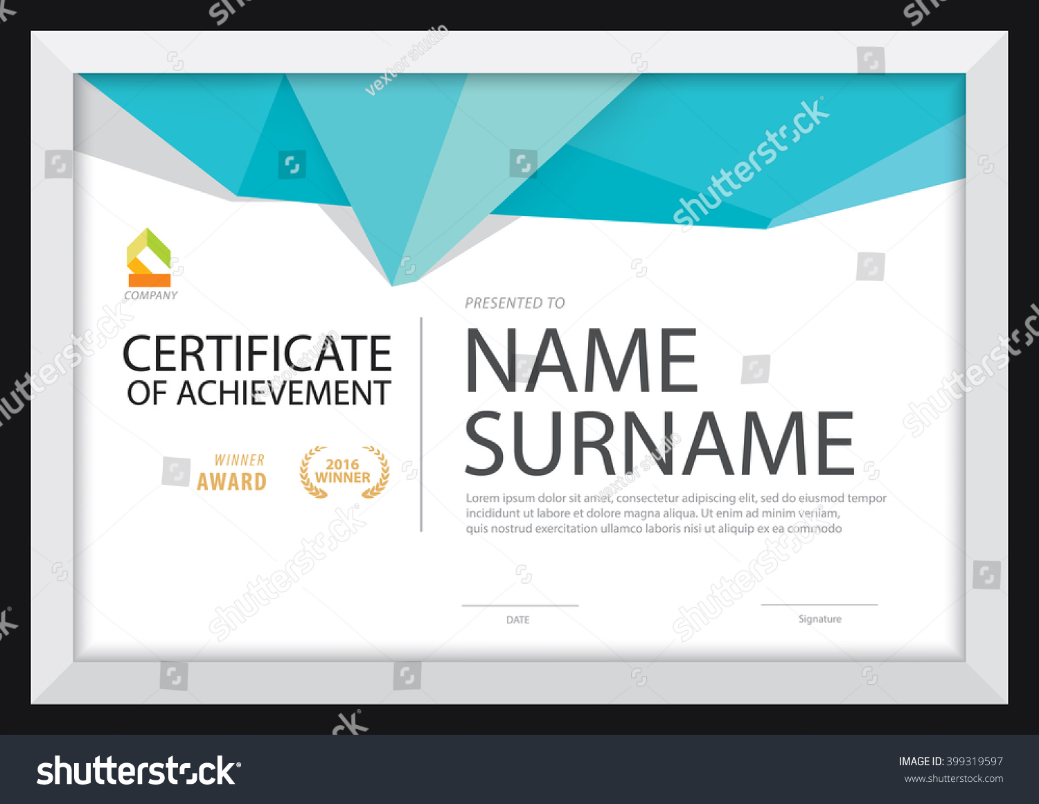 Certificate Templatediploma Layouta4 Size Vector Stock Vector (Royalty ...