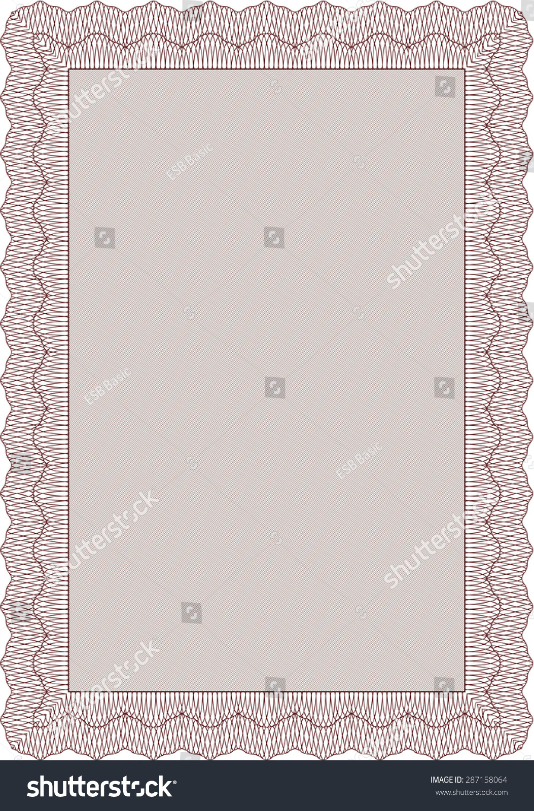 Vektor Stok Certificate Template Diploma Template Vector Certificate ...