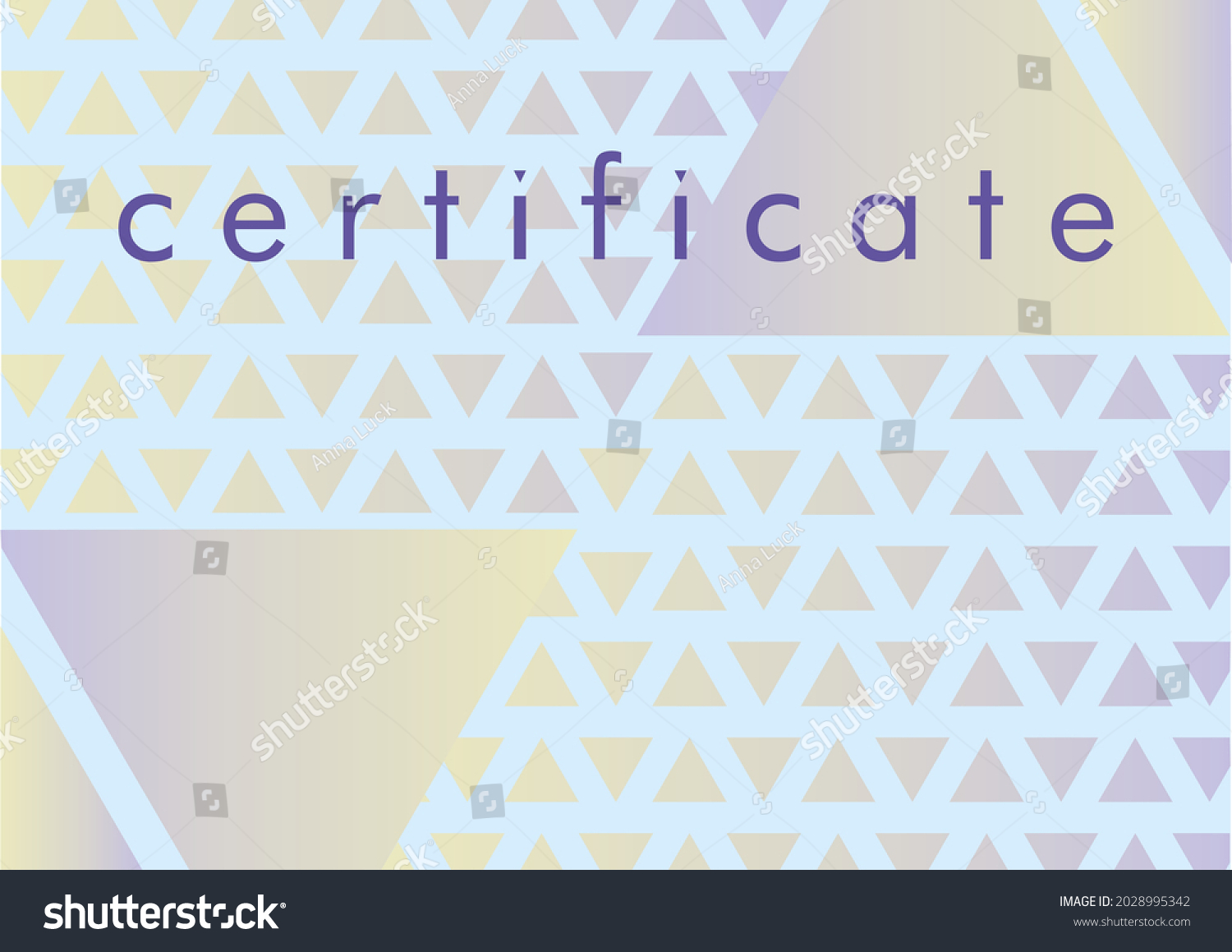 Certificate Template Triangle Shapes Gradient Vector Stock Vector ...