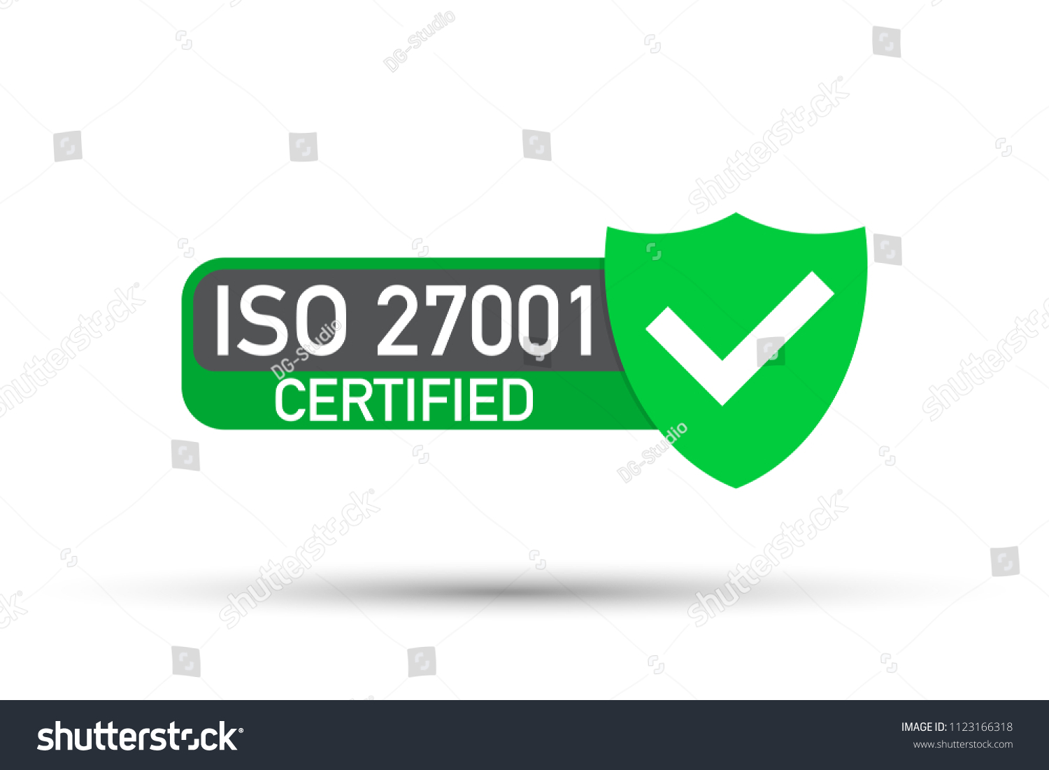 Autocollant certifié iso 27001. Timbre de : image vectorielle de stock ...