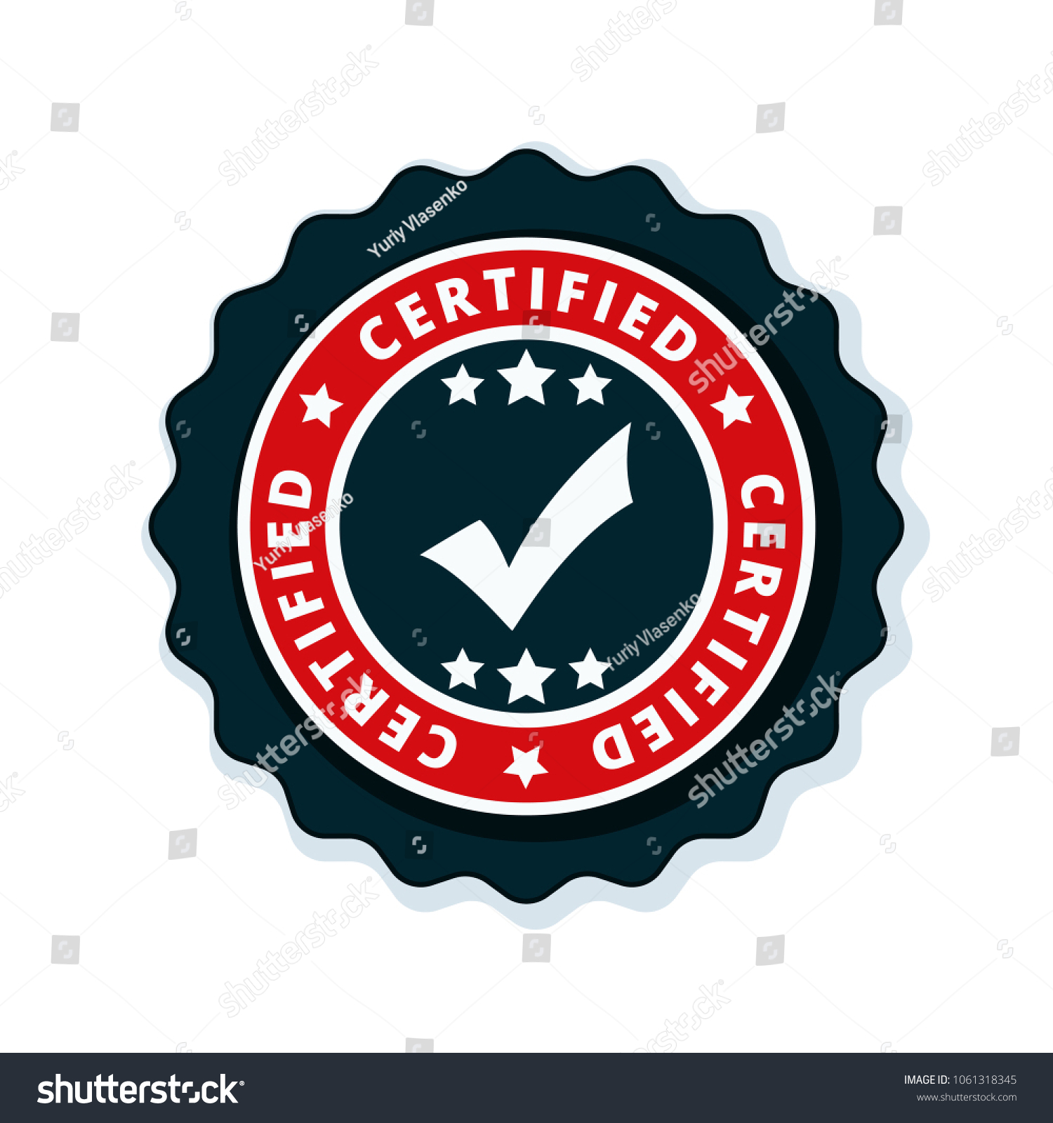 Certified Label Illustration Stock Vector (Royalty Free) 1061318345 ...