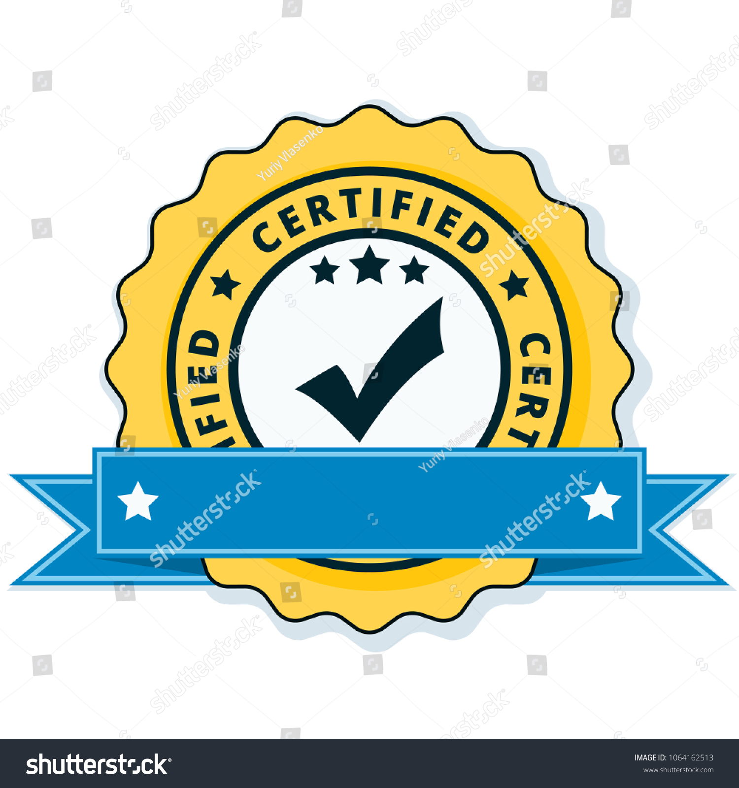Certified Label Illustration Stock Vector (Royalty Free) 1064162513 ...