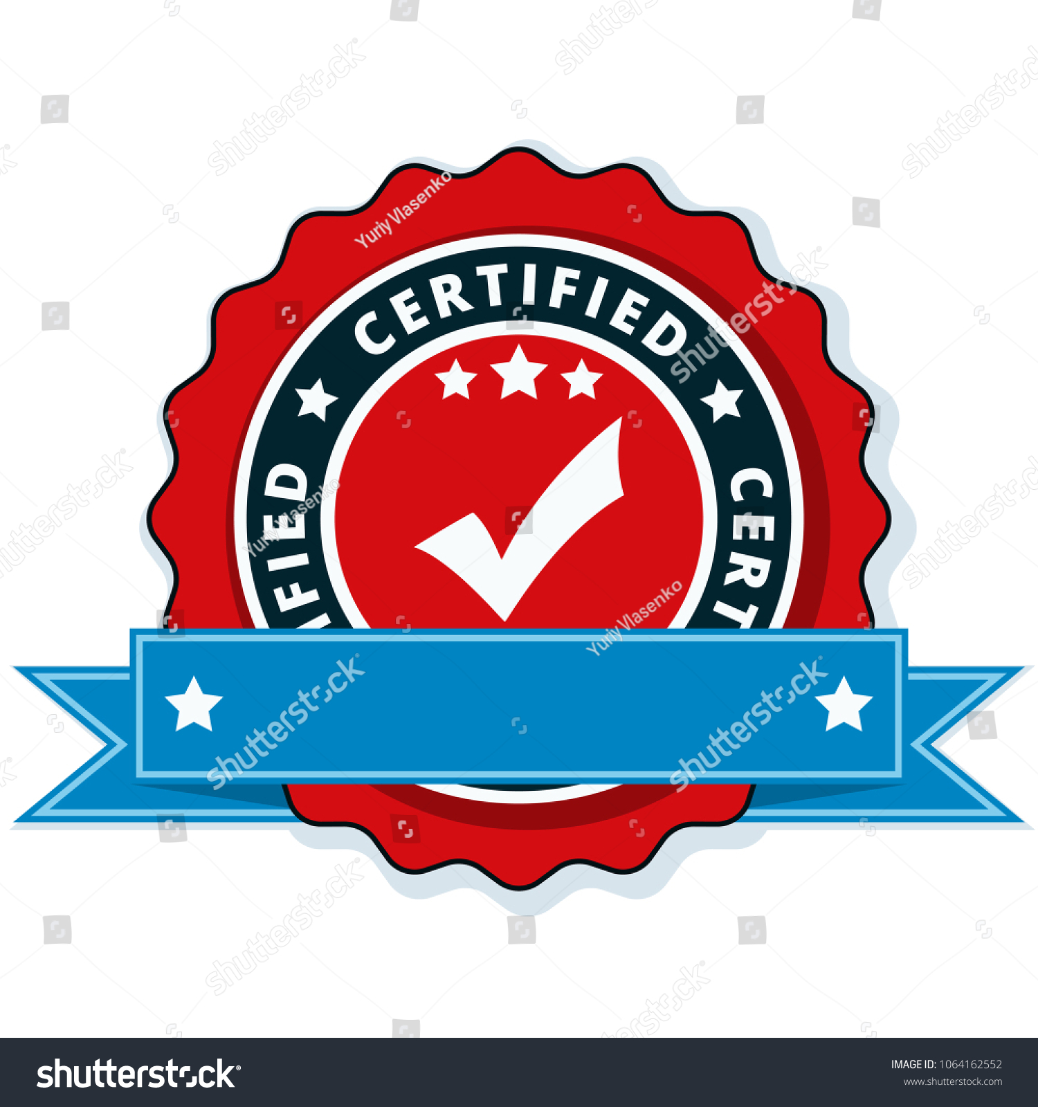 Certified Label Illustration Stock Vector (Royalty Free) 1064162552 ...