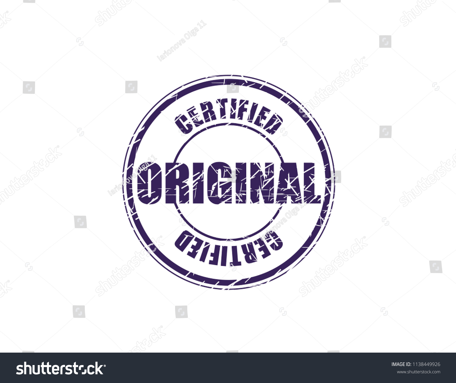 Certified Original Stamp: vector de stock (libre de regalías ...