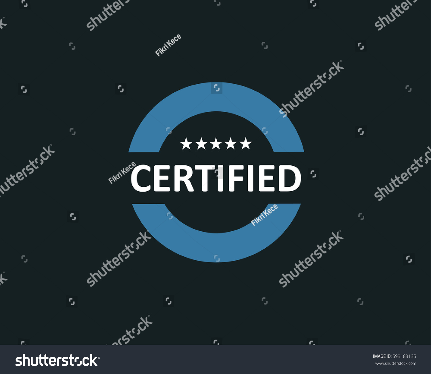 Certified Stamp Icon Design Template Stock Vector (Royalty Free ...