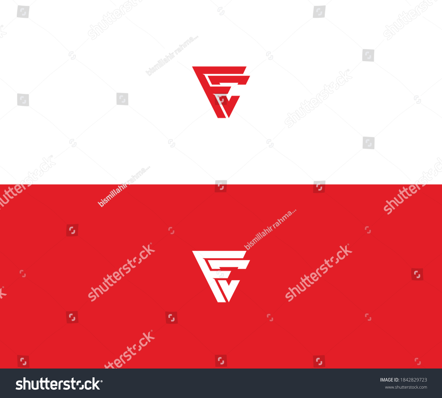 Cf Logo Design Eps Format Stock Vector (Royalty Free) 1842829723 ...