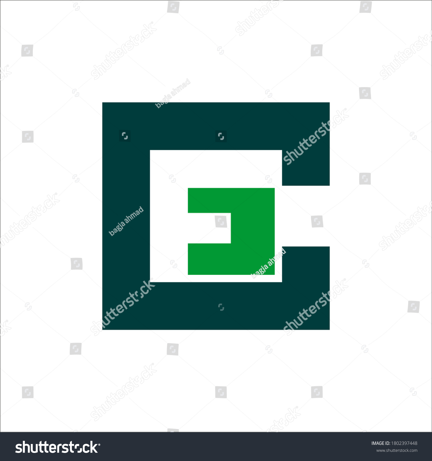Cf Logo Design Vector Sign Stock Vector (Royalty Free) 1802397448 ...