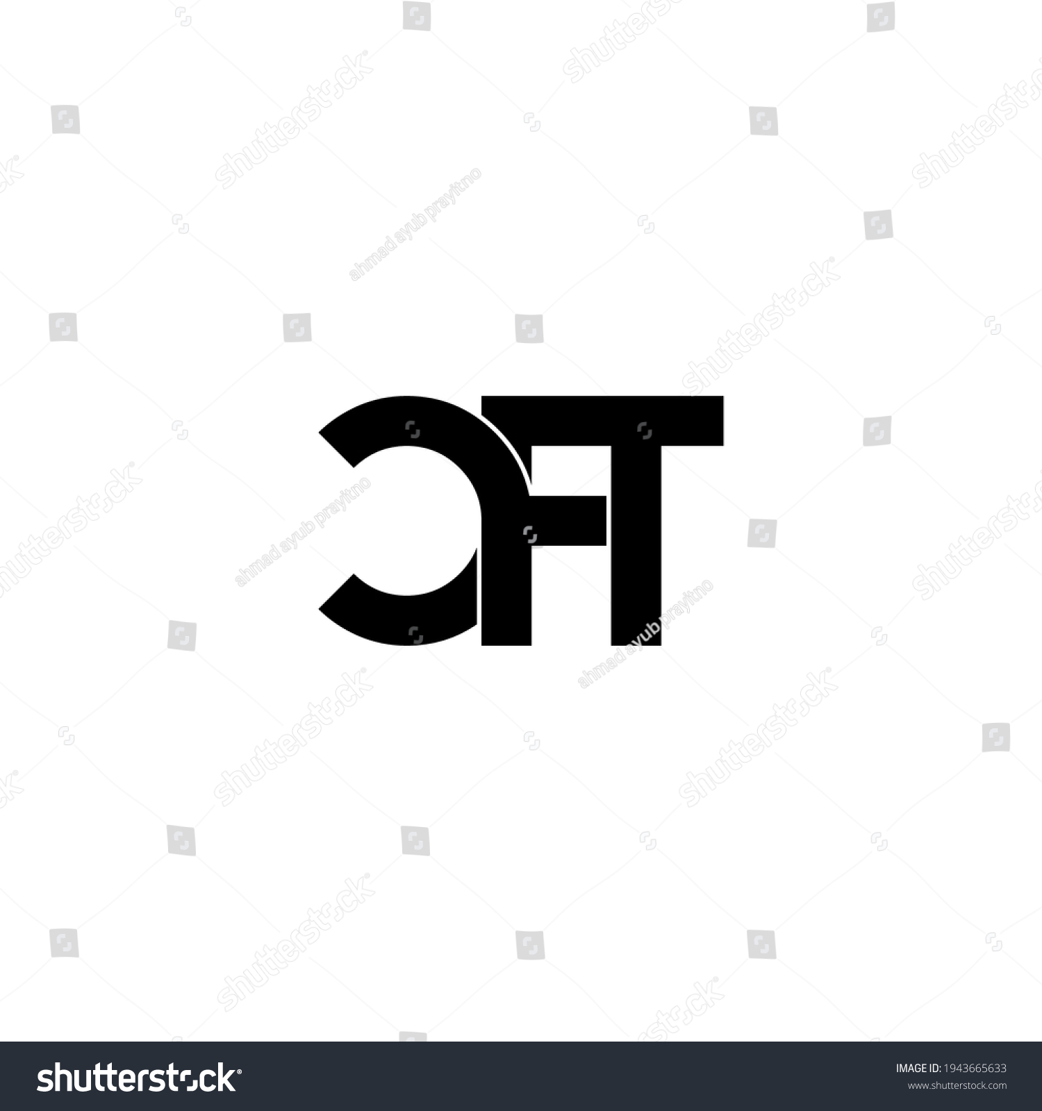 Cft Letter Original Monogram Logo Design Stock Vector (Royalty Free ...