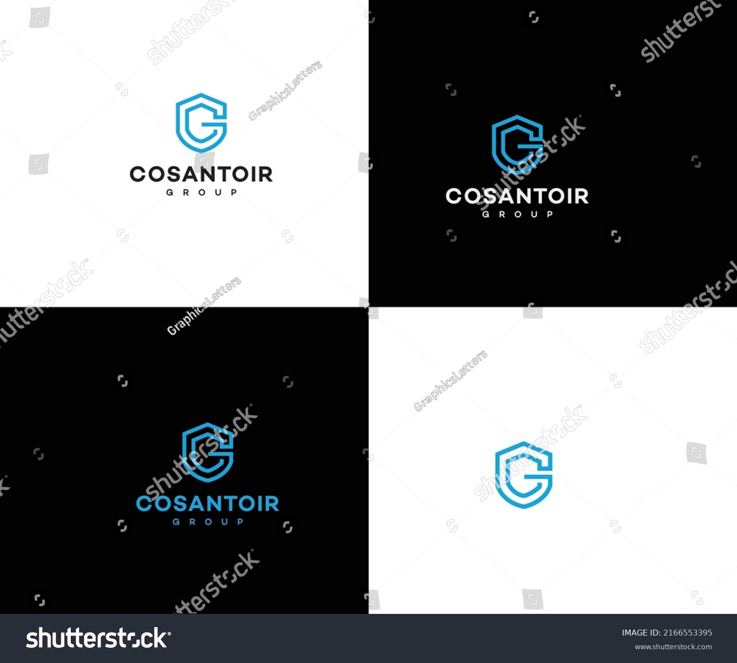 Cg Gc Security Logo Design Vector Stock Vector (Royalty Free ...