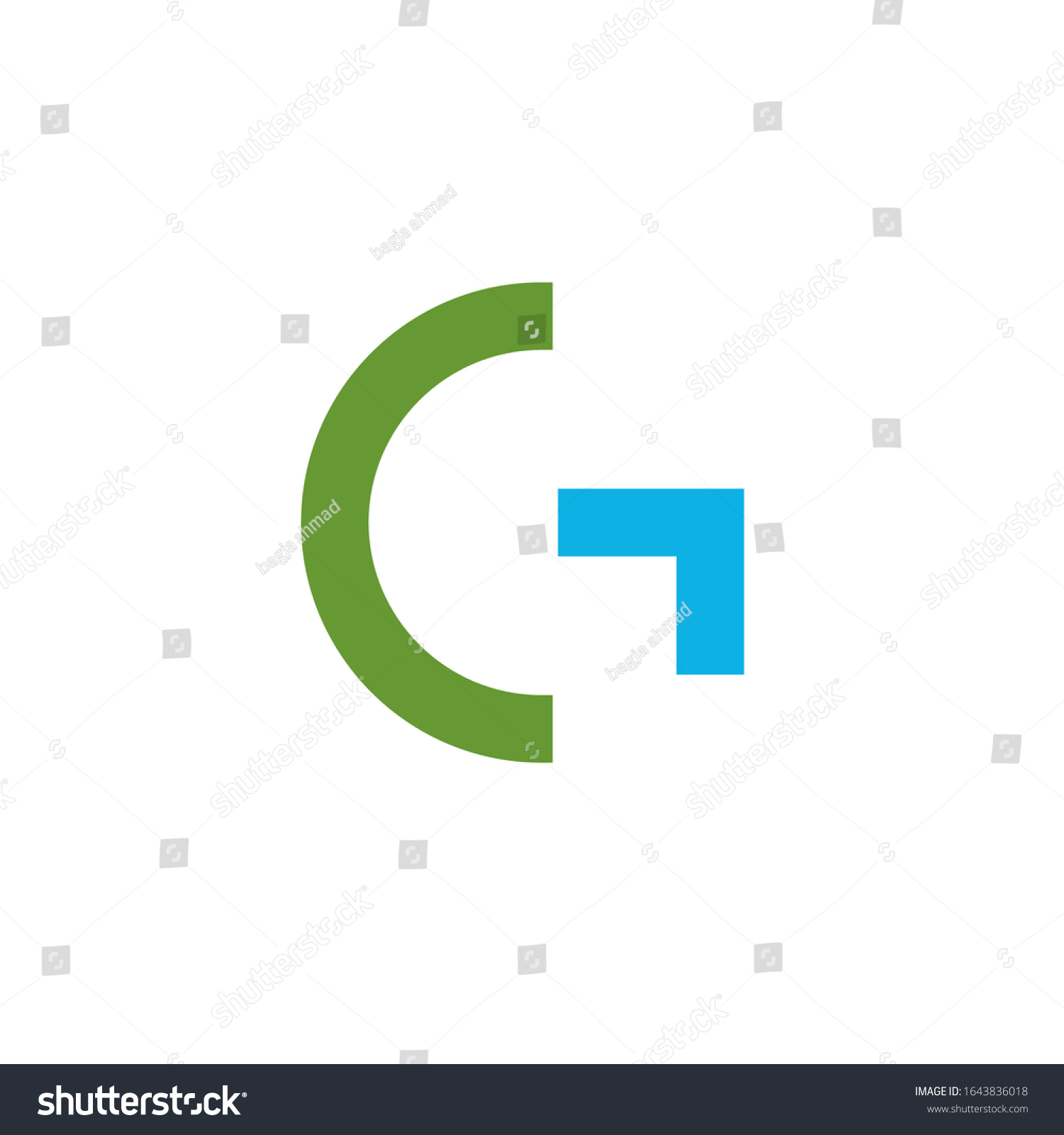 Cg Logo Design Vector Sign Template Stock Vector (Royalty Free ...