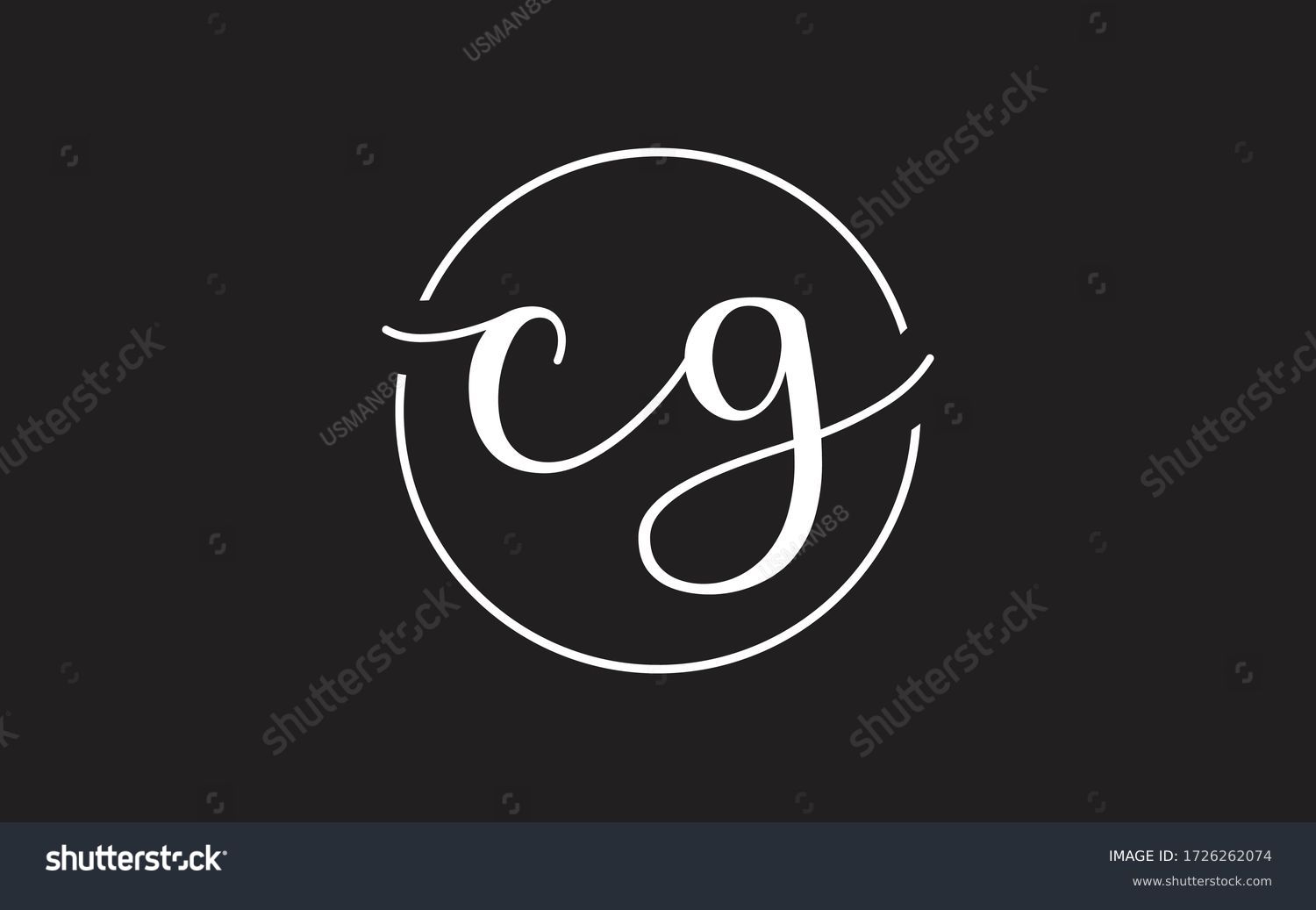 Cg Gc Cursive Letter Initial Logo: เวกเตอร์สต็อก (ปลอดค่าลิขสิทธิ์ ...