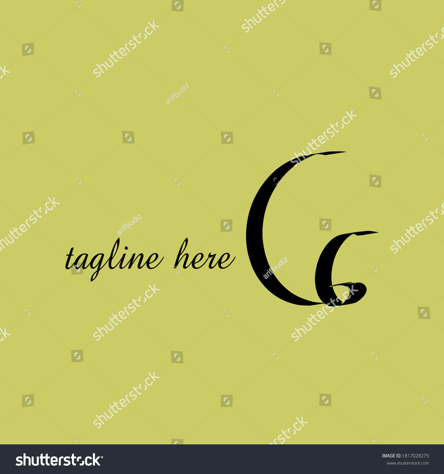 Cg Signature Initial Logo Template Vector Stock Vector (Royalty Free ...