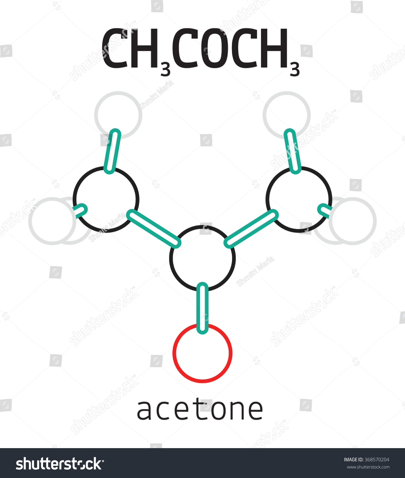 Ch3coch3 Acetone Molecule Stock Vector (Royalty Free) 368570204 ...