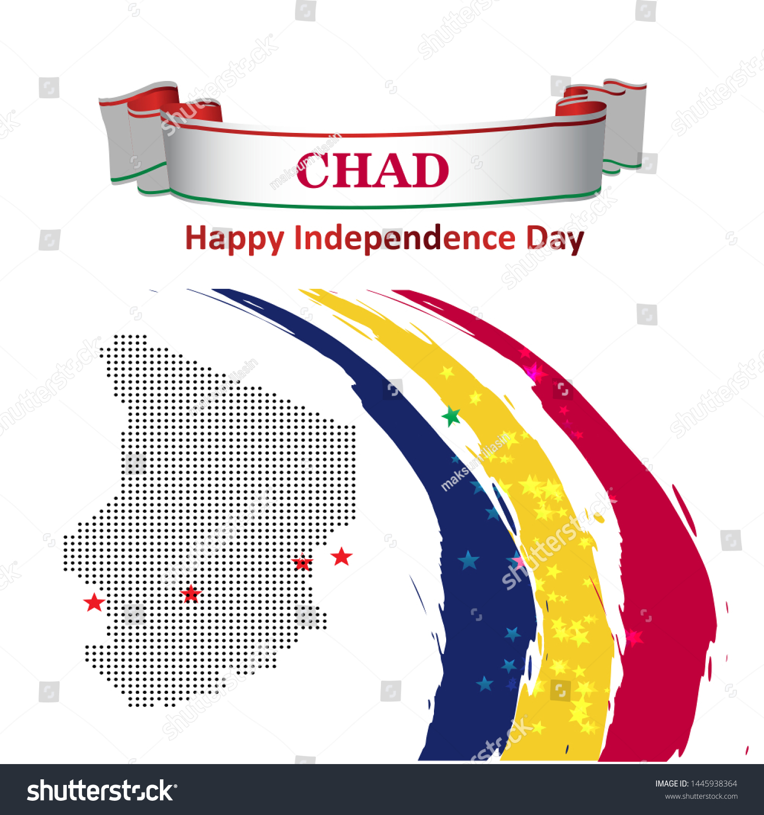 Chad Independence Day Celebration Creative Design Stock Vector (Royalty ...