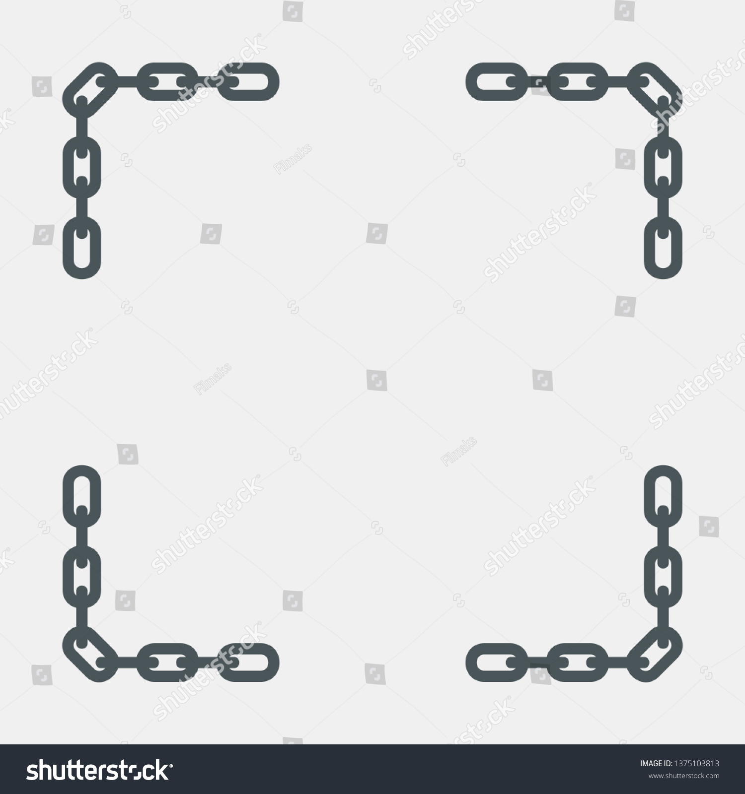 Chain Corner Quality Vector Illustration Cut Stock Vector (Royalty Free ...