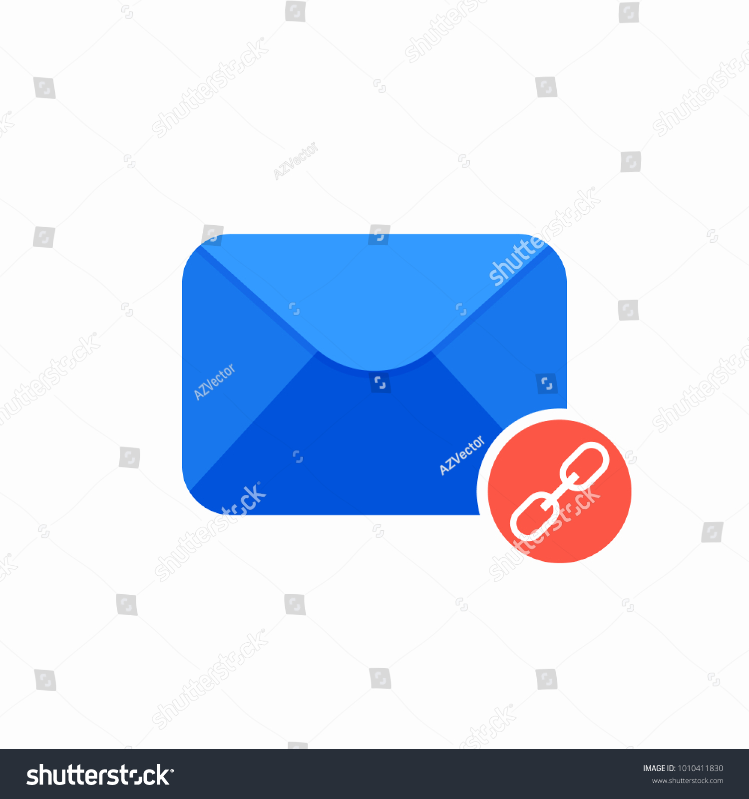Chain Email Envelope Link Mail Icon Stock Vector (Royalty Free ...