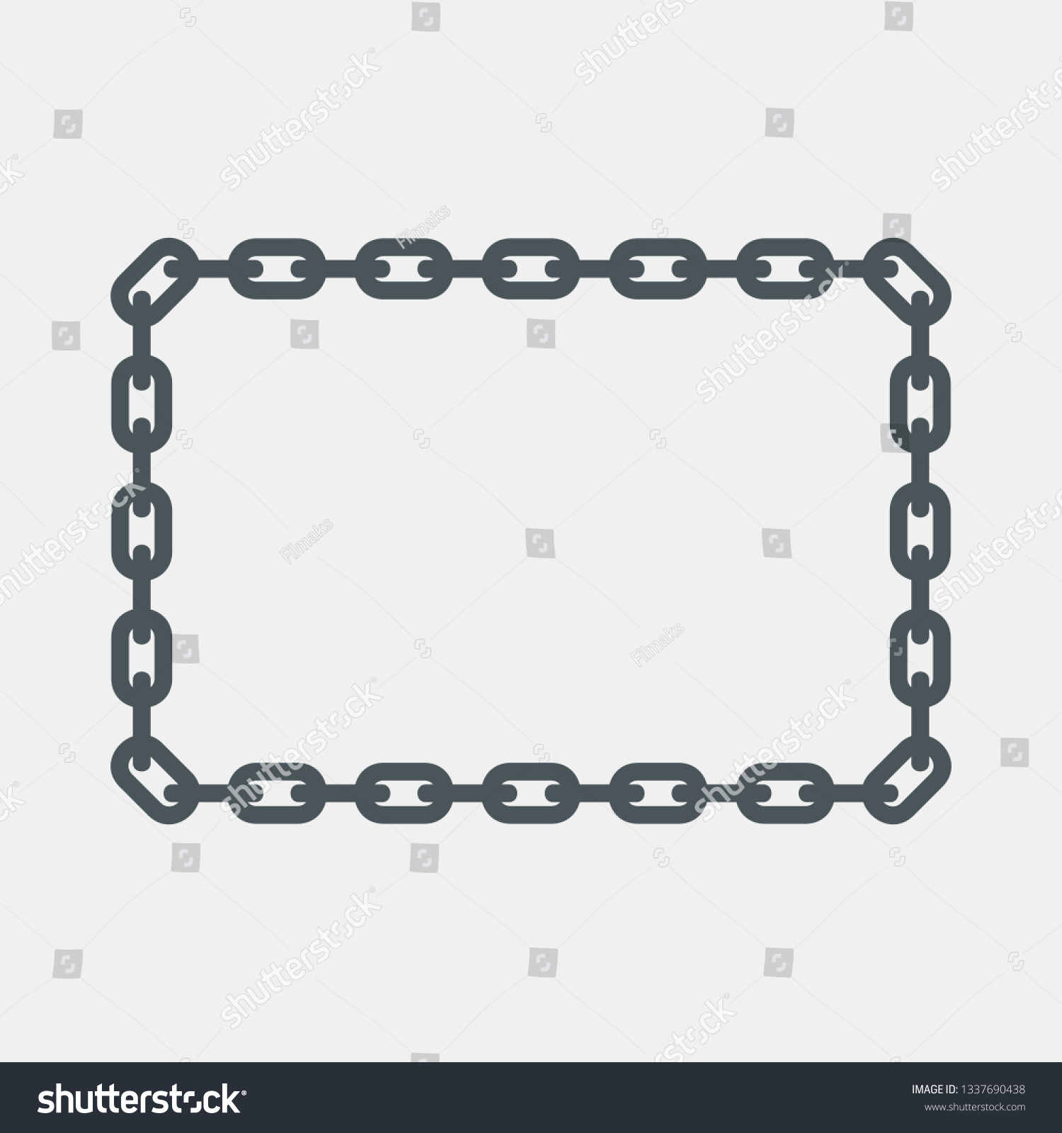 Vektor Stok Chain Frame Quality Vector Illustration Cut (Tanpa Royalti ...