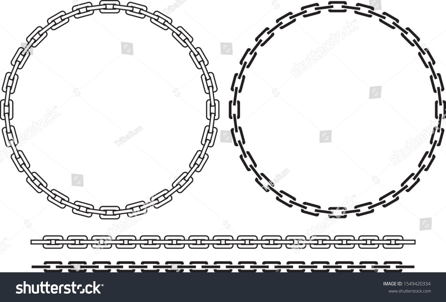 Chain Frame Round Vector Illustration: vector de stock (libre de ...