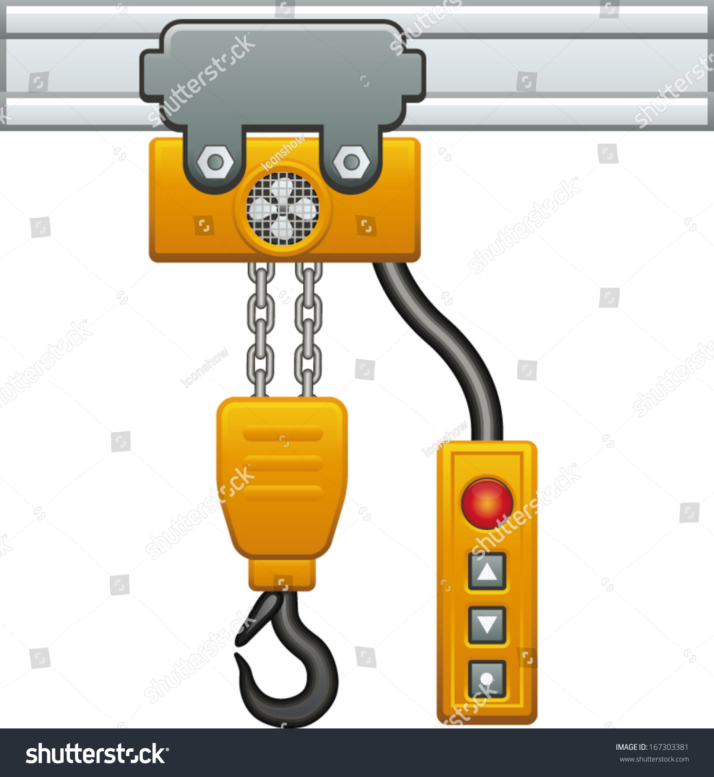 Chain Hoist Stock Vector 167303381 - Shutterstock