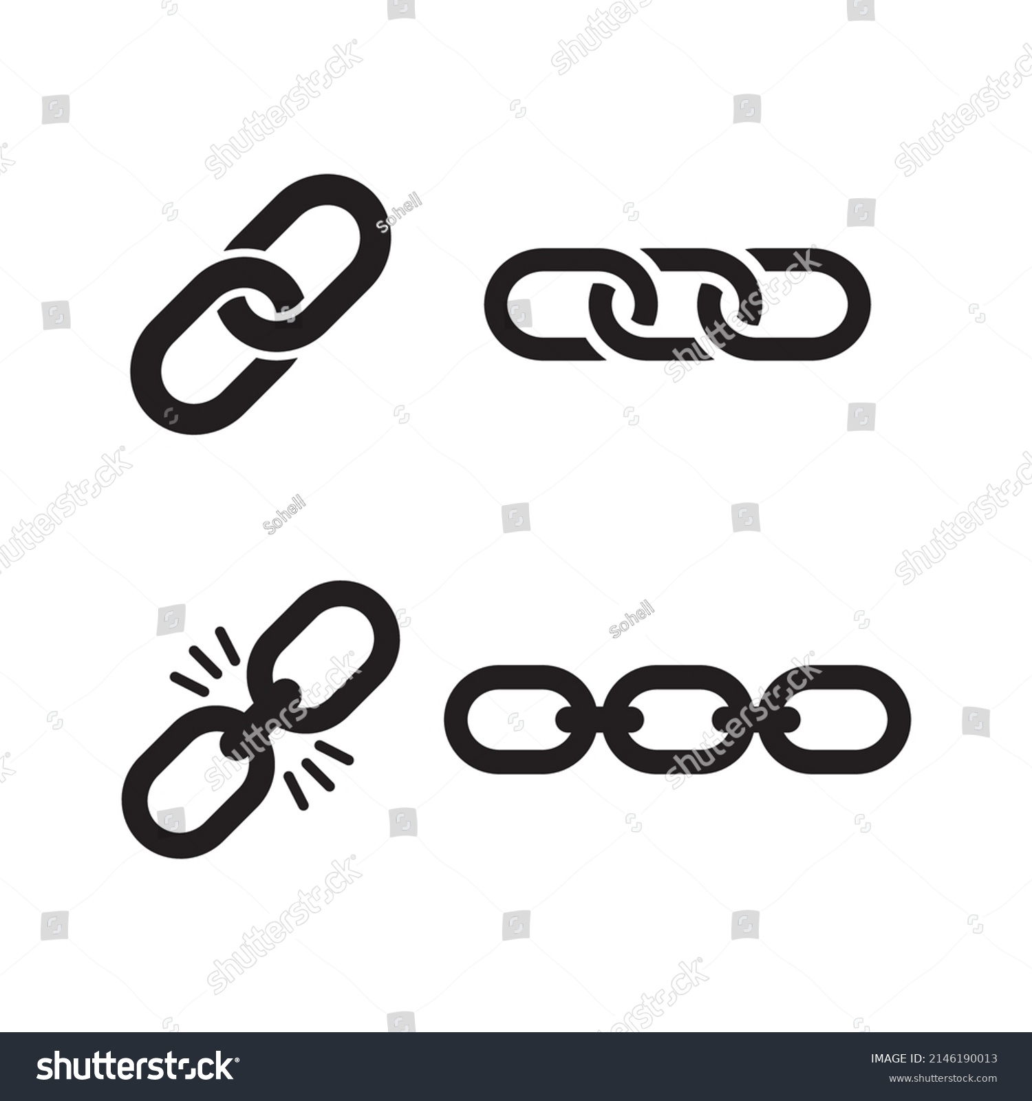 Chain Icon Logo Design Vector Template Stock Vector (Royalty Free ...