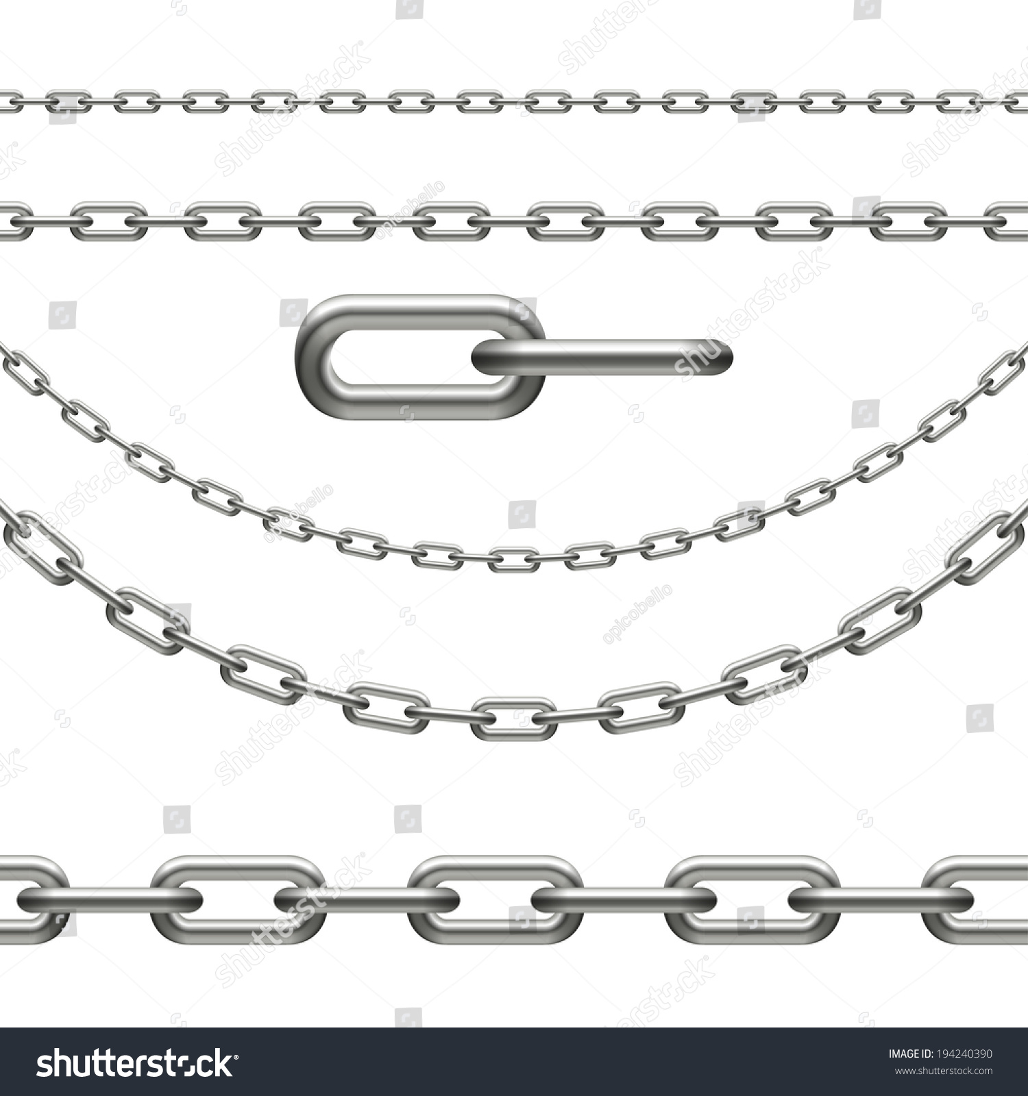 Chain Infinity Curved Link: vector de stock (libre de regalías) 194240390