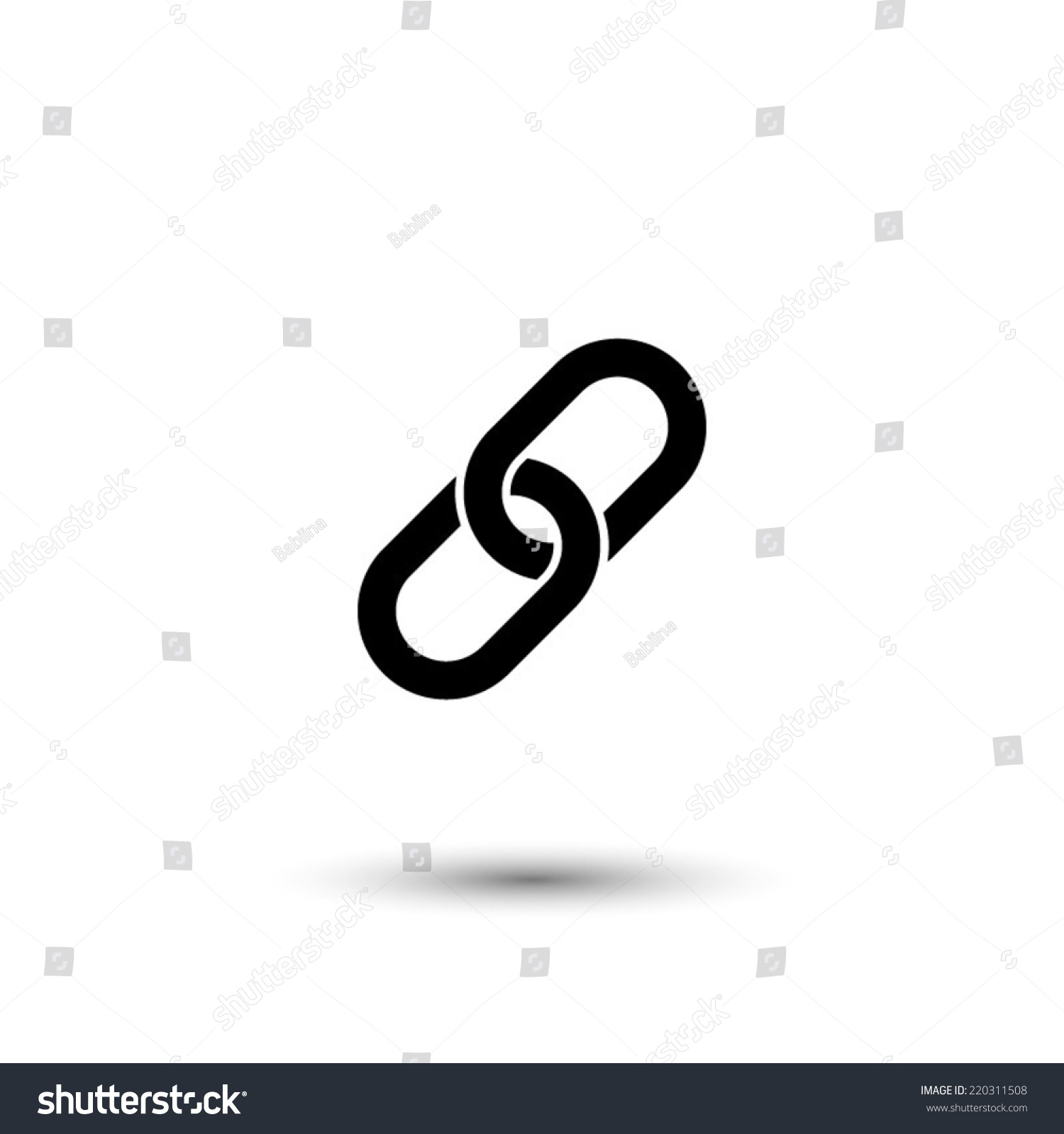 Chain Link Icon Black Vector Illustration Stock Vector (Royalty Free ...
