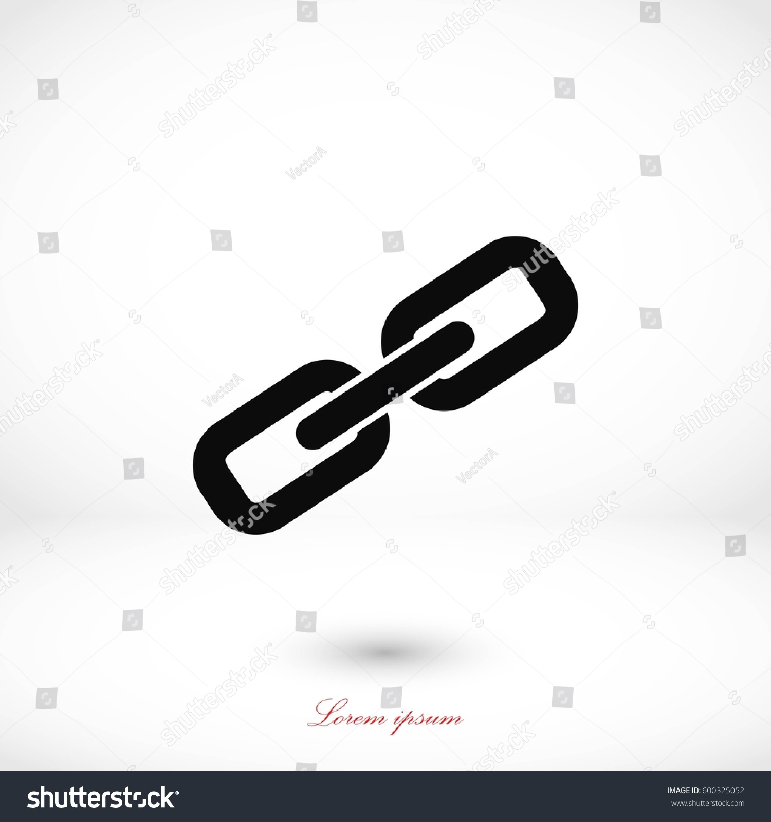 Chain Link Icon Flat Design Best Stock Vector (Royalty Free) 600325052 ...